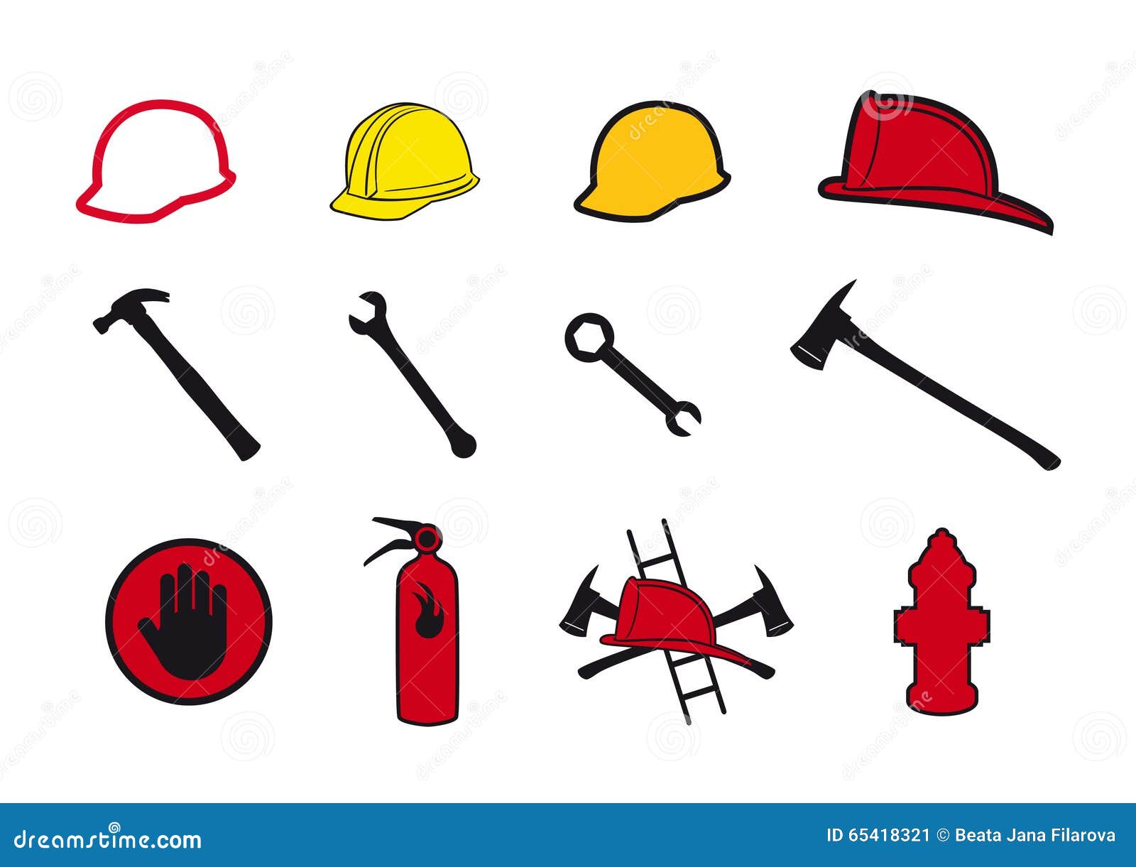 Collection safety icons stock vector. Illustration of service - 65418321