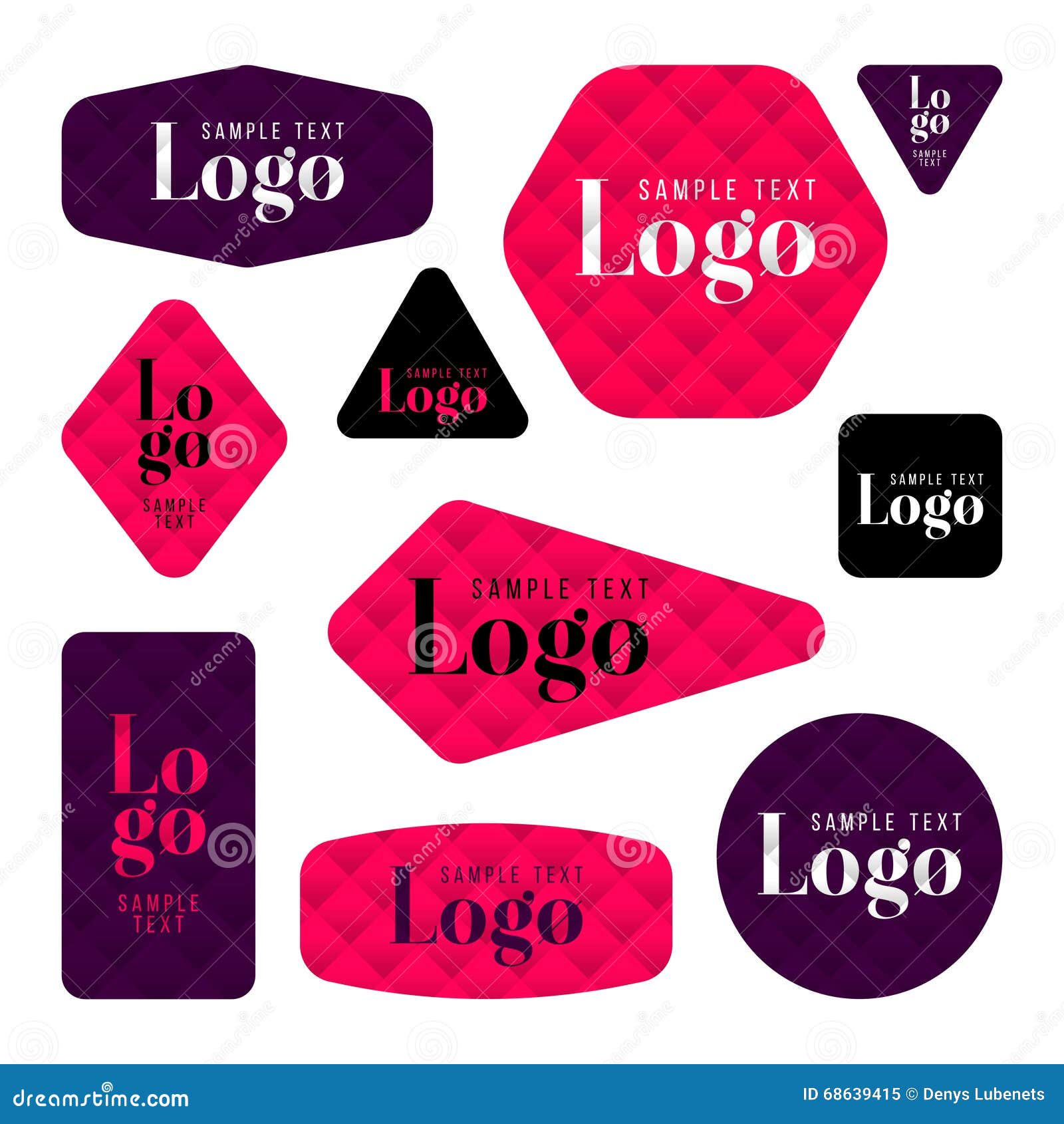 Collection of Sample Logo and Text Cards Stock Vector - Illustration of ...