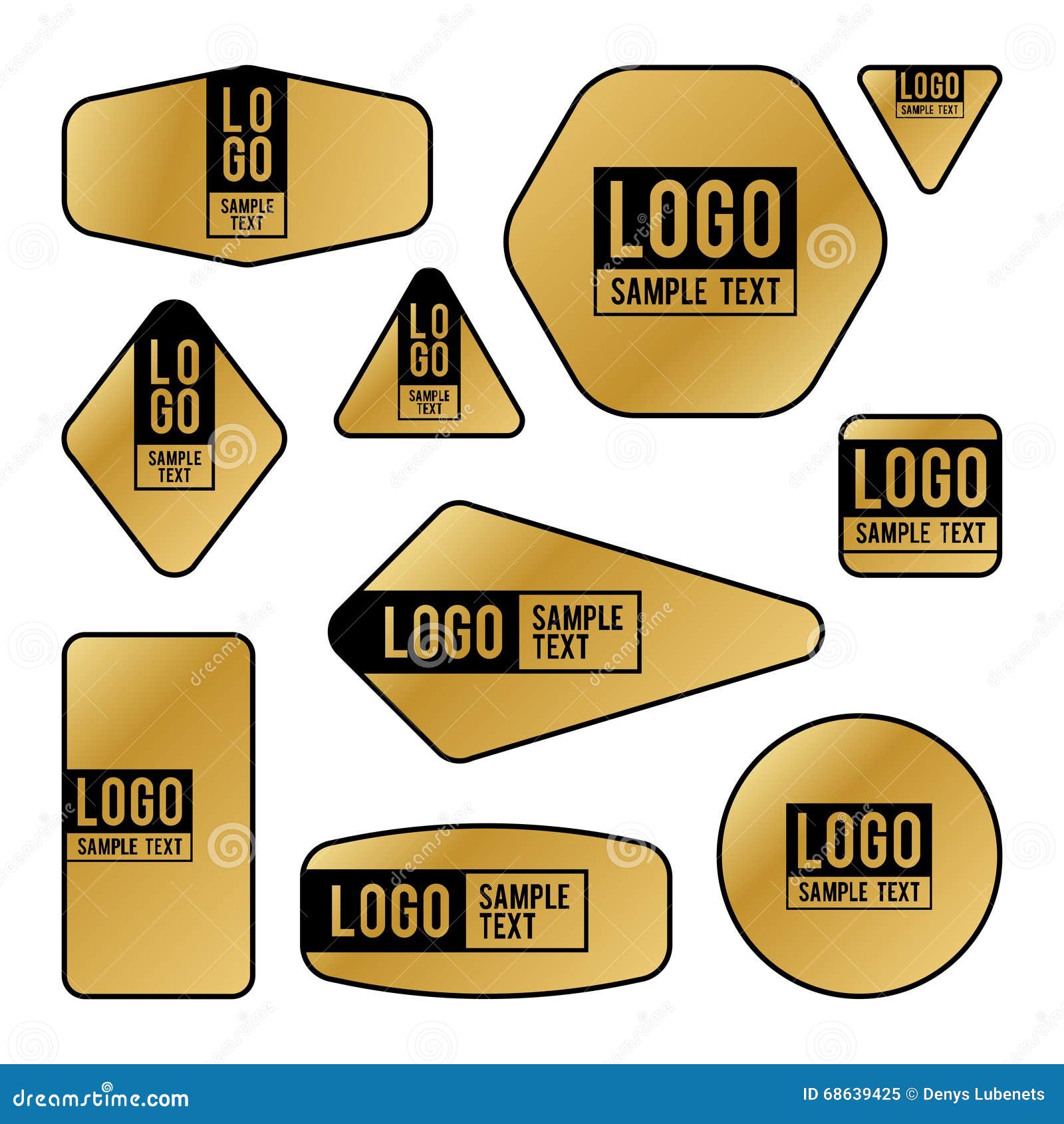 Collection of Sample Logo and Text Cards Stock Vector - Illustration of ...