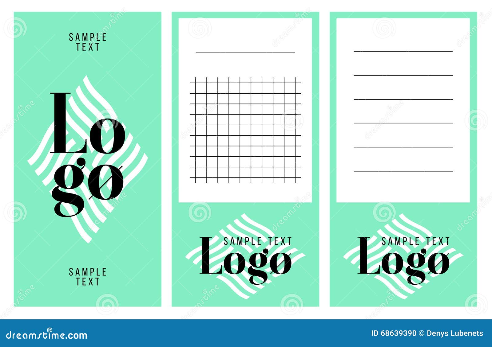 Collection of Sample Logo and Text Notes Stock Vector - Illustration of ...