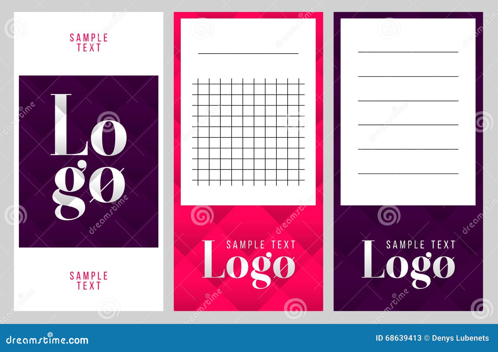 Collection of Sample Logo and Text Notes Stock Vector - Illustration of ...