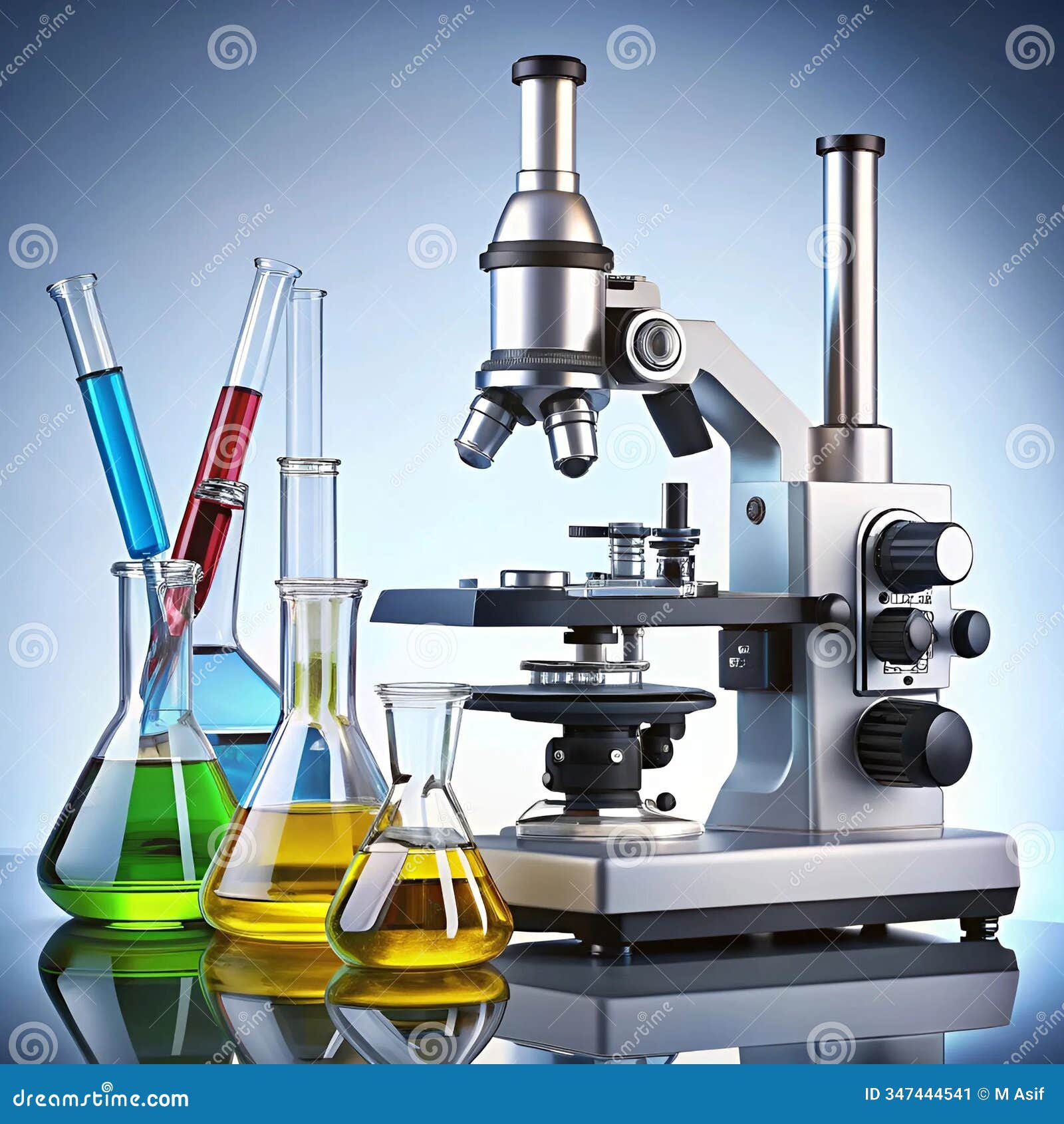 A Collection of Science Equipment, Including Beakers, Test Tubes ...