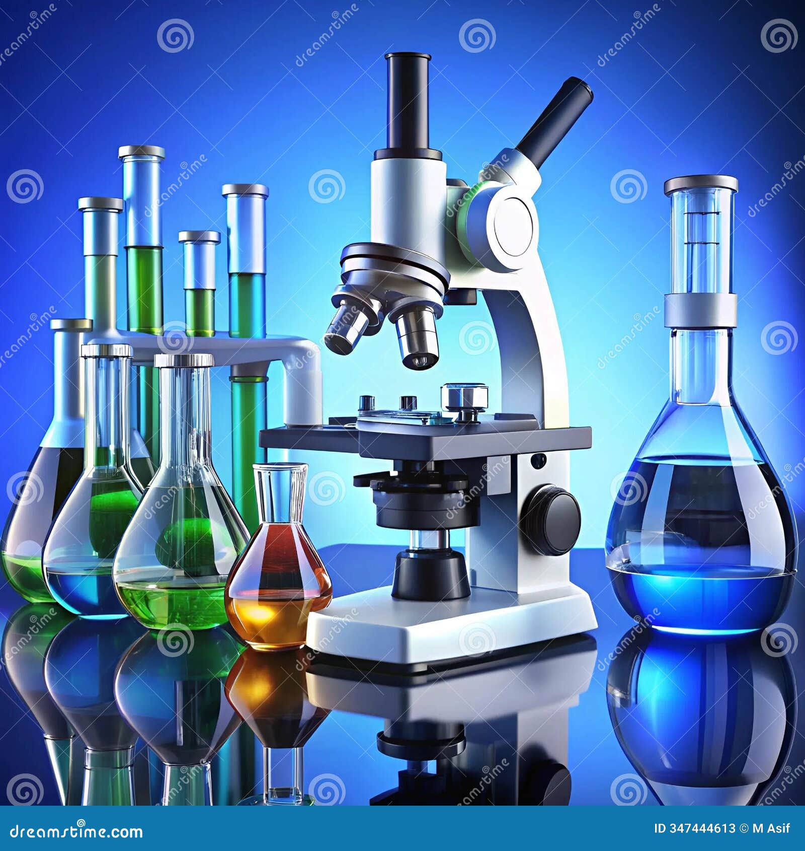 A Collection of Science Equipment, Including Beakers, Test Tubes ...