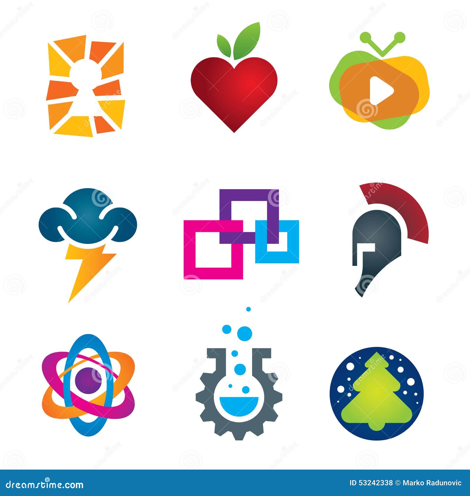 Collection of Science Innovation Warrior Symbol Design Stock ...