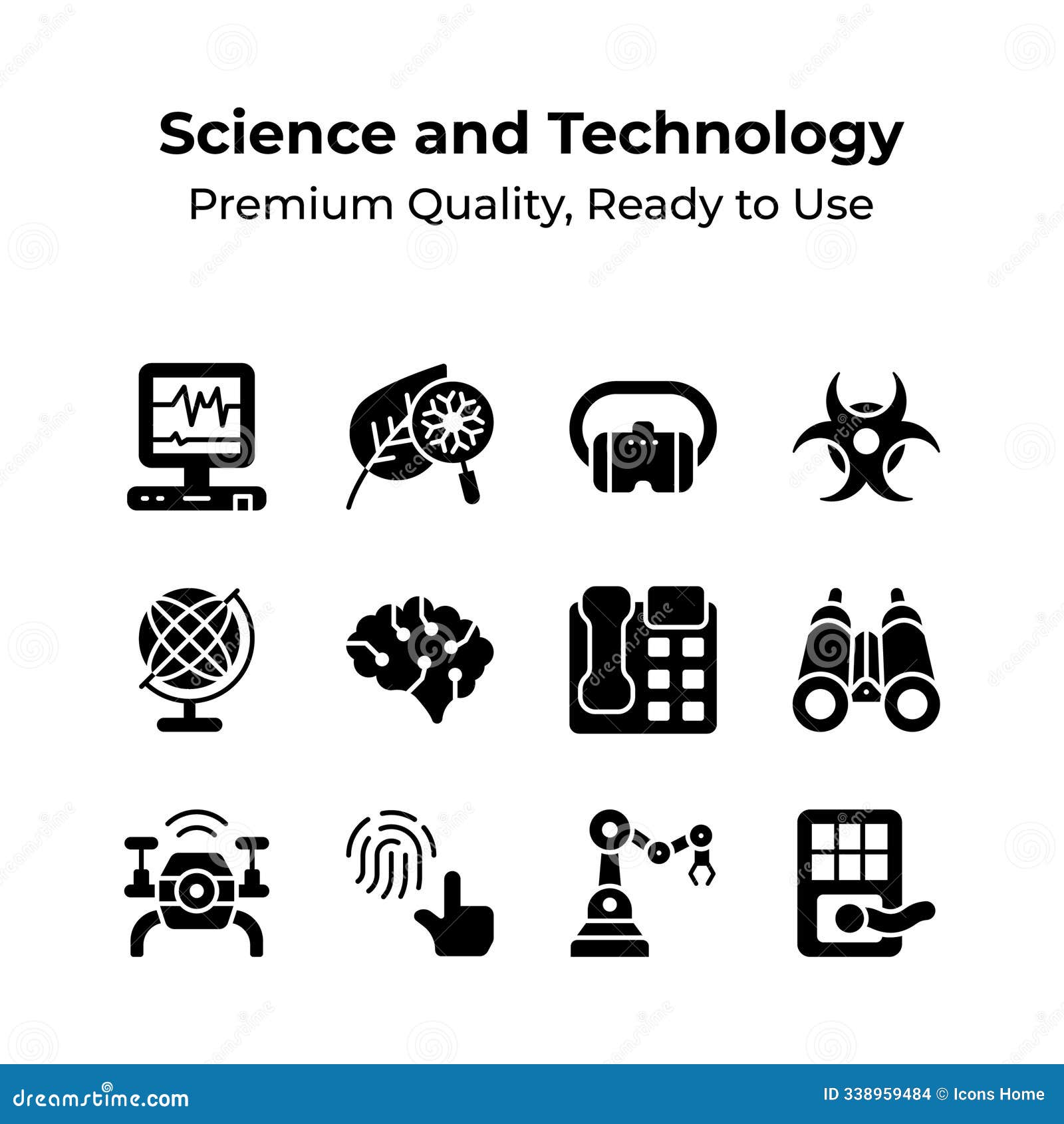 Collection of Science and Technology Icons, Ready To Use in Websites ...