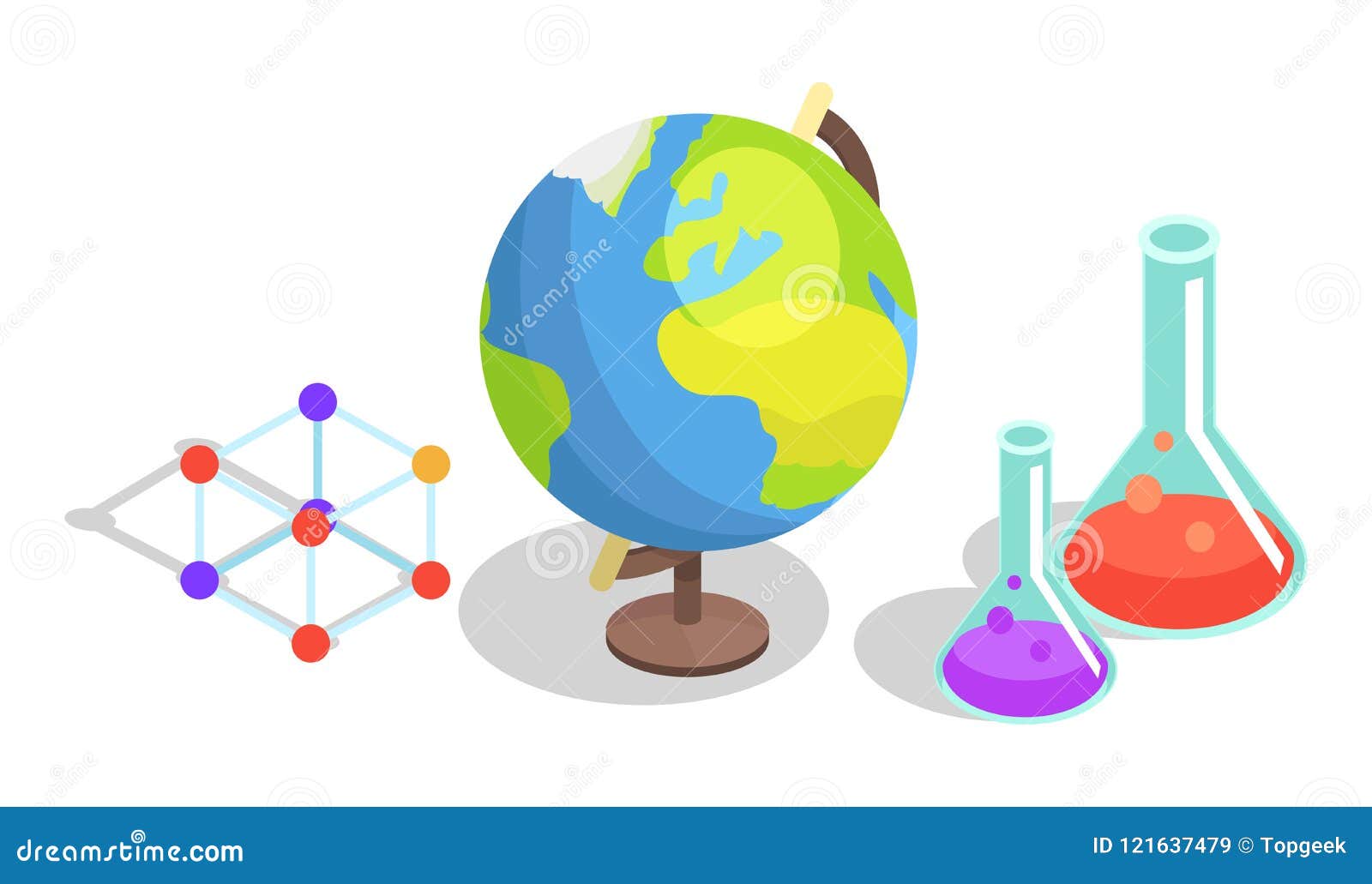 Collection of Scientific Objects Illustration Stock Vector ...