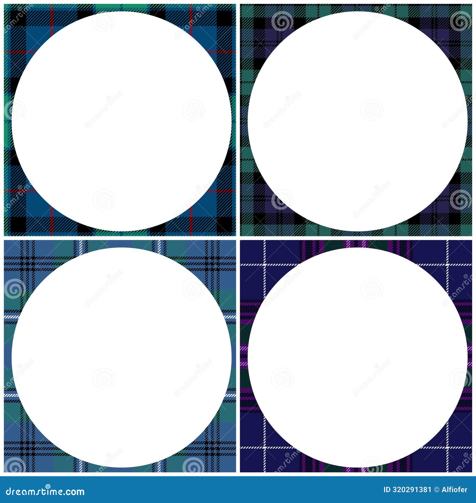 Collection of 4 Scottish Tartan Borders or Frames for Posters or ...