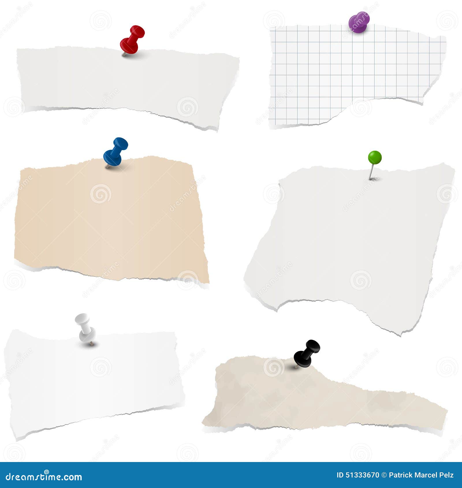 Collection Scrap Of Paper Cartoon Vector | CartoonDealer.com #195283035