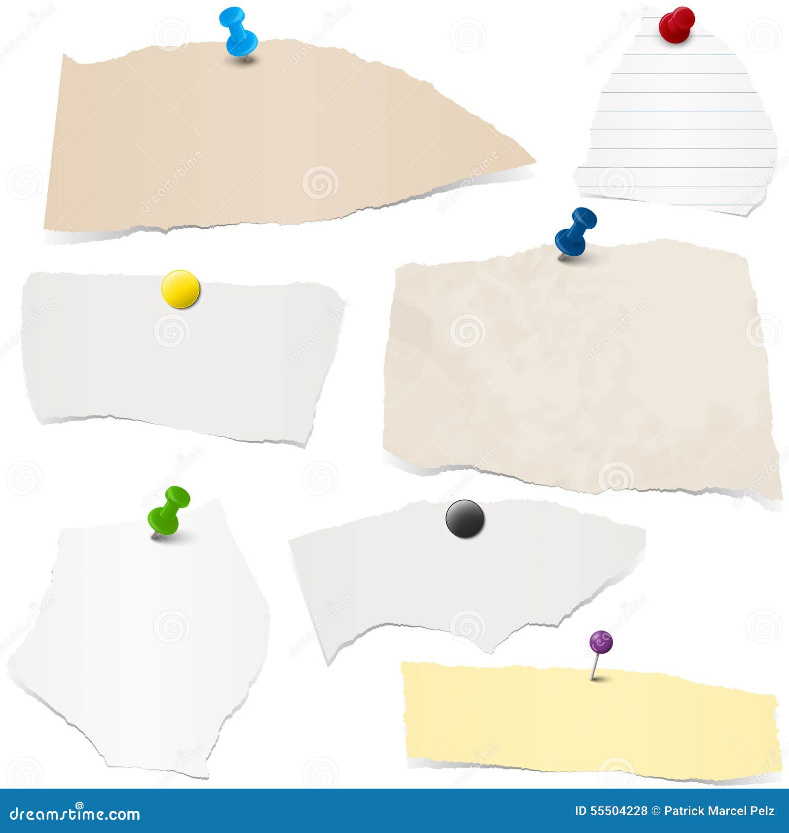 Collection scrap of paper stock vector. Illustration of destroy - 55504228