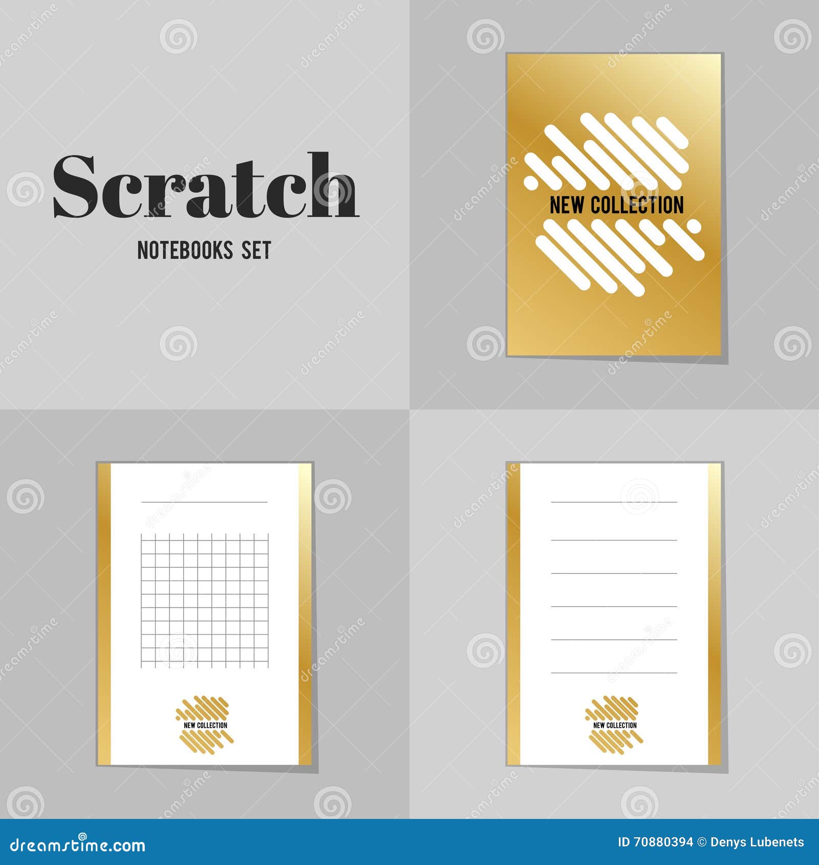 Collection Scrath Line Notebooks Stock Vector - Illustration of complex ...
