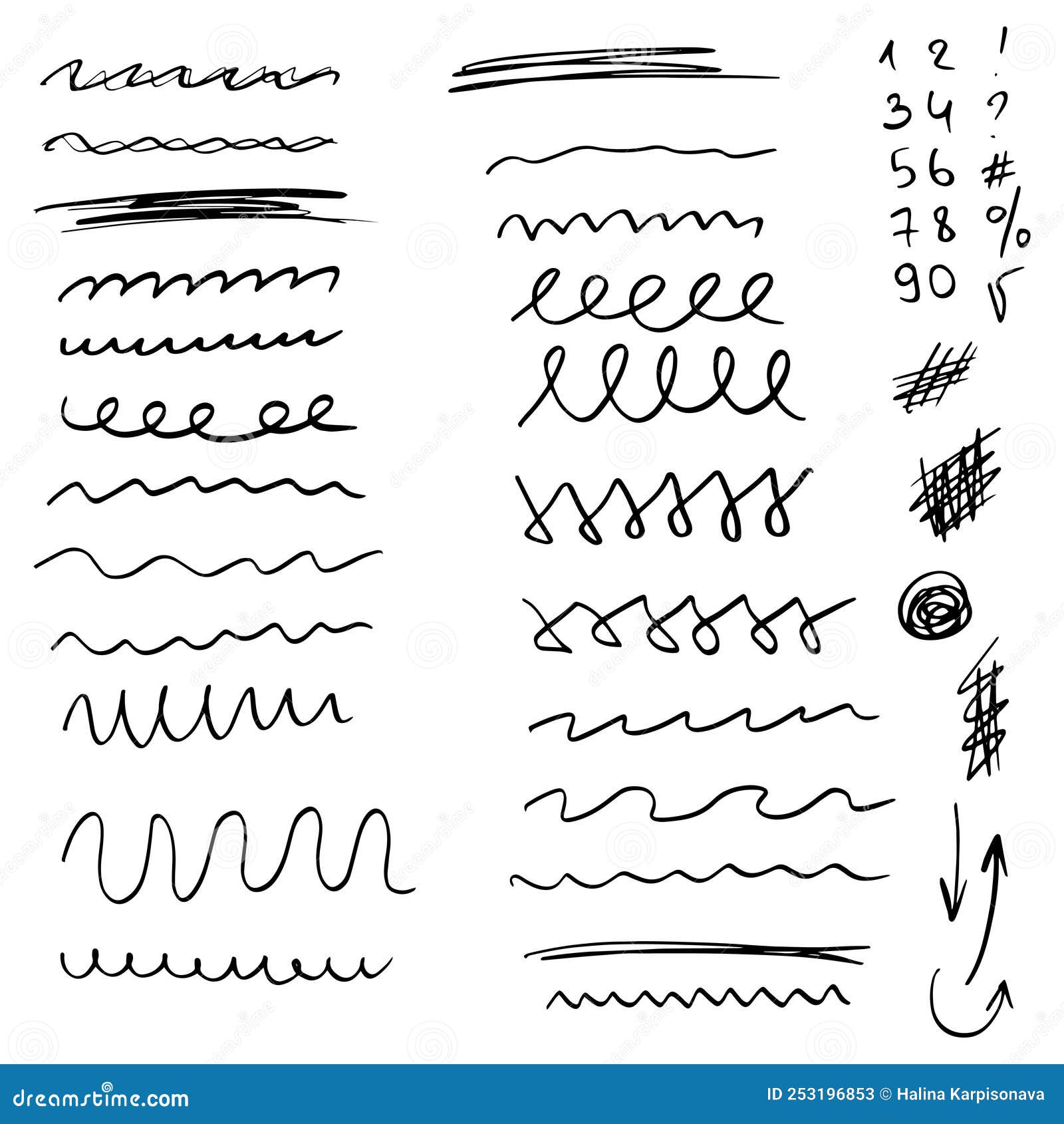 Sketch Underlines, Emphasis, Icons, Speech Bubbles, Arrows And Shapes ...