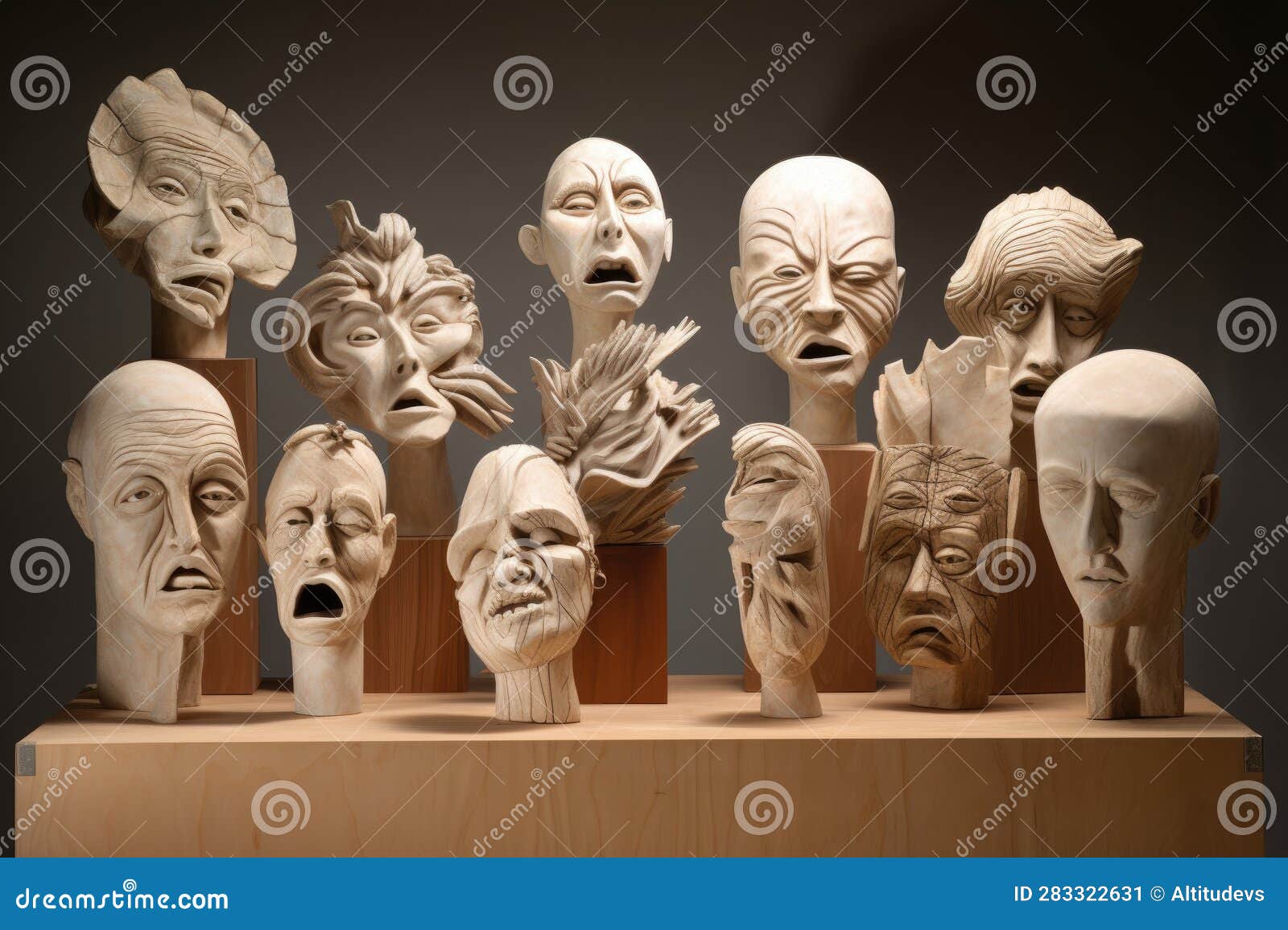 A Collection of Sculptures, Representing Various Emotions and Feelings ...