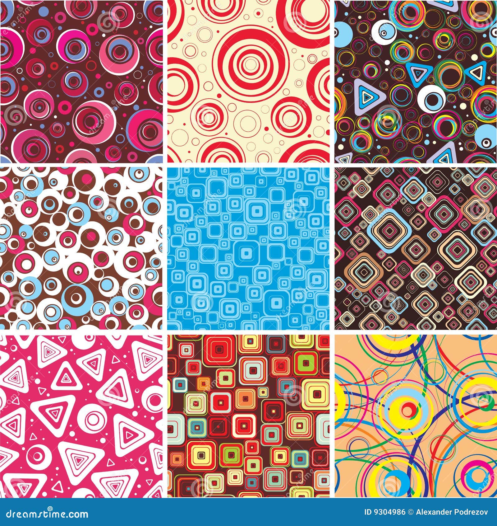 Collection Seamless Backgrounds. Stock Vector - Illustration of ...