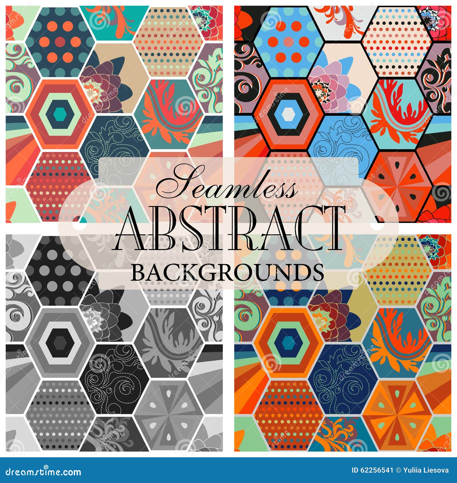 Collection of Seamless Backgrounds on the Topic of Abstract Pattern ...