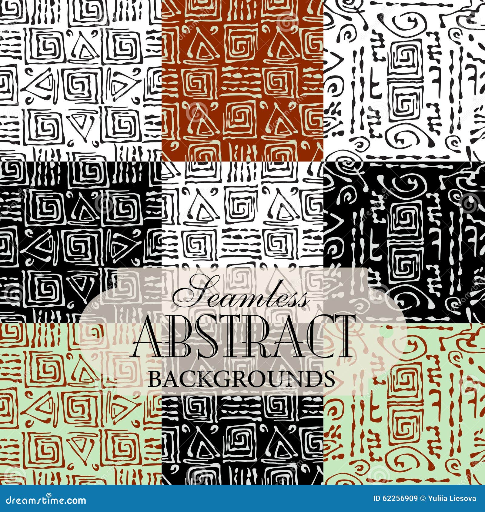 Collection of Seamless Backgrounds on the Topic of Abstract Stock ...