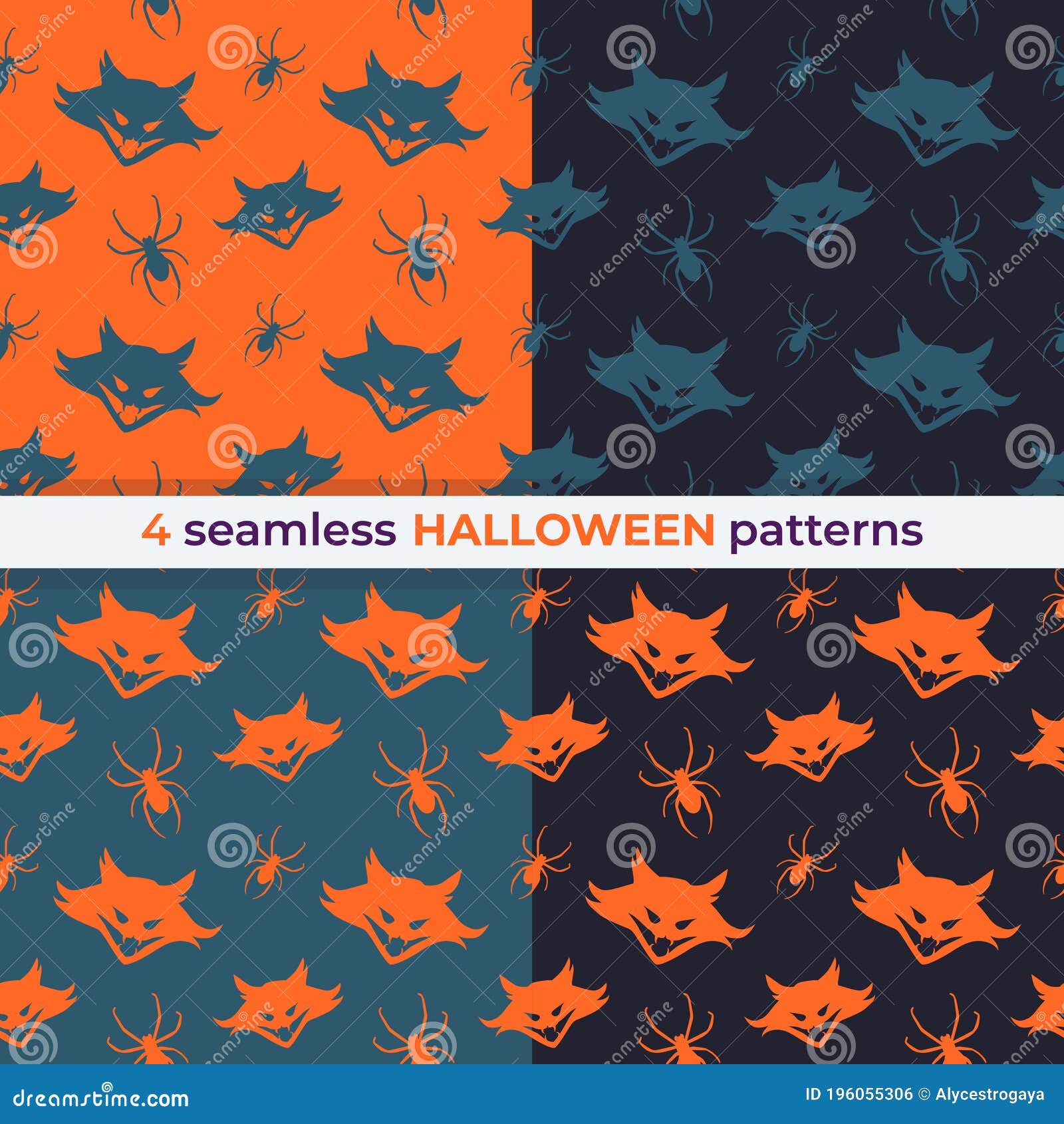 Seamless Horror Background Cartoon Vector | CartoonDealer.com #91536205