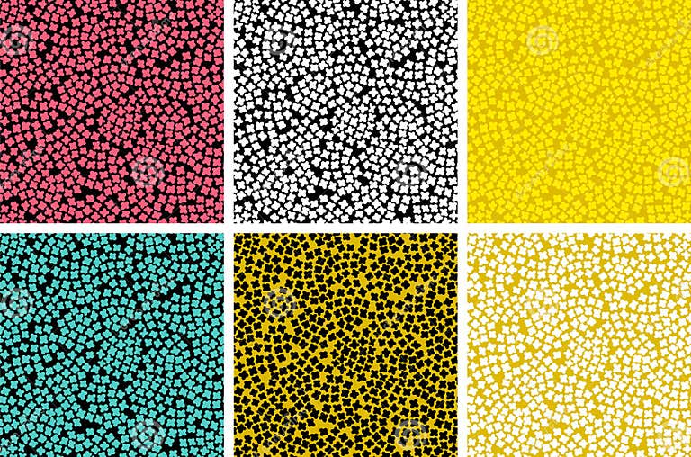 Collection of Seamless Patterns in Different Color Combinations. Vector ...