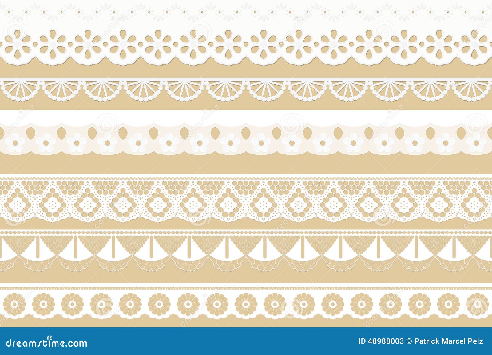 Collection Seamless Ribbons - Festoons Stock Vector - Illustration of ...