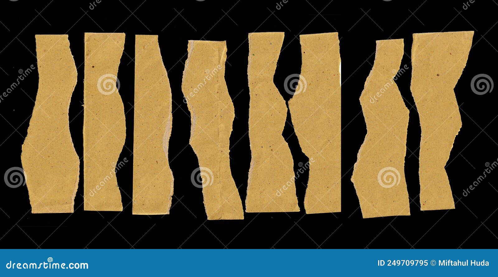 Set of Torn Paper Edges Design Element. Stock Illustration ...