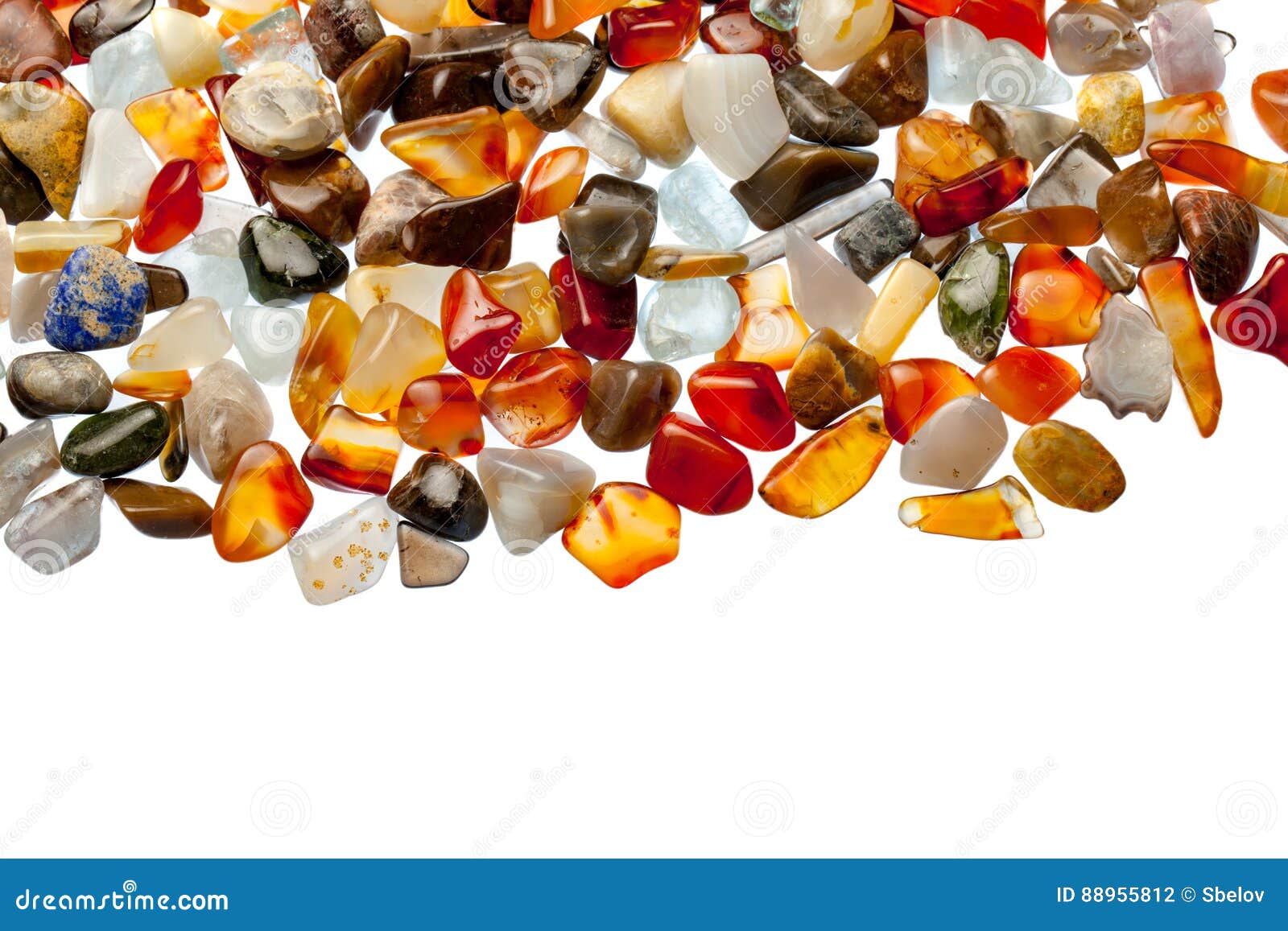 Collection of Semi-precious Stones Stock Photo - Image of crystals ...