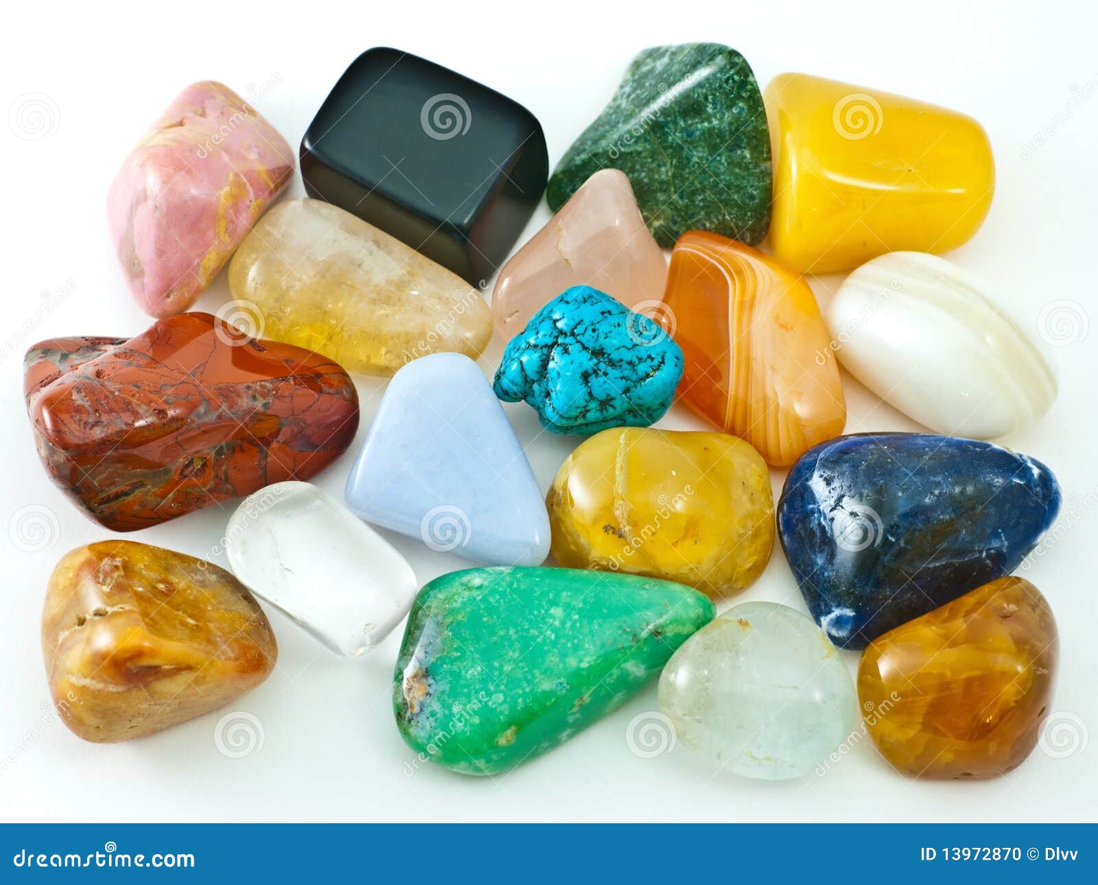 Collection of Semiprecious Gems Stock Photo - Image of arrangement ...