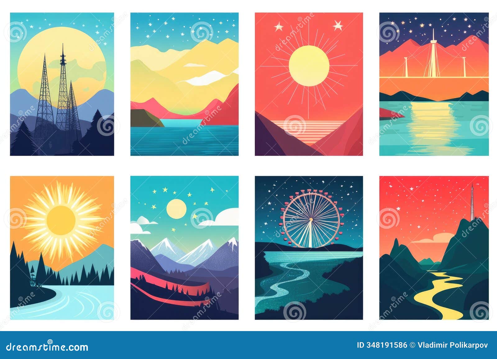 A Collection of Serene Mountain and Lake Scenes with Various Water and ...