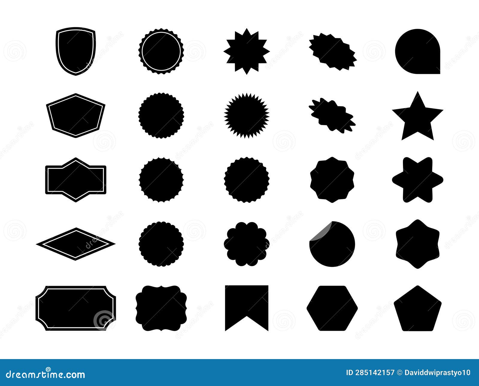 Collection Set of Badges, Vector Design Stock Vector - Illustration of ...