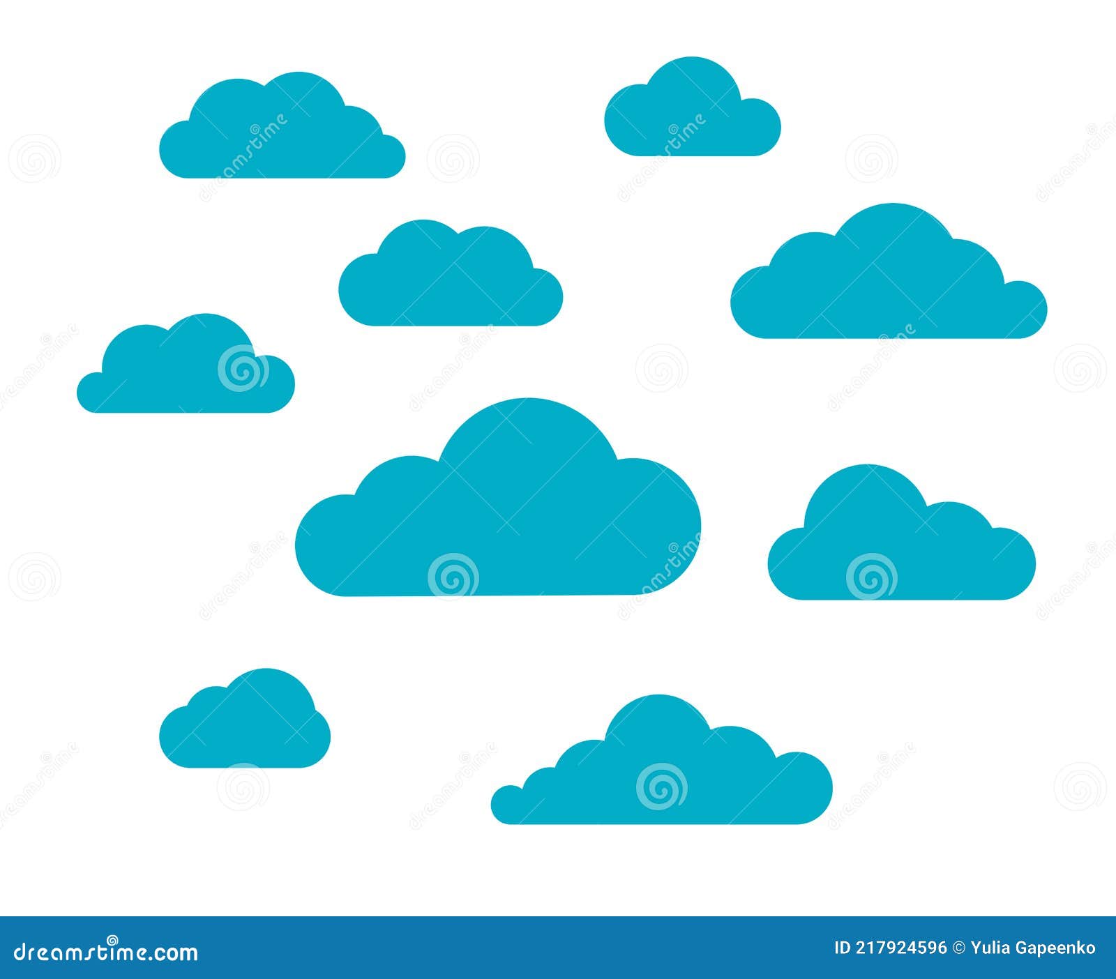 Collection Set of Clouds. Vector Illustration Stock Vector ...