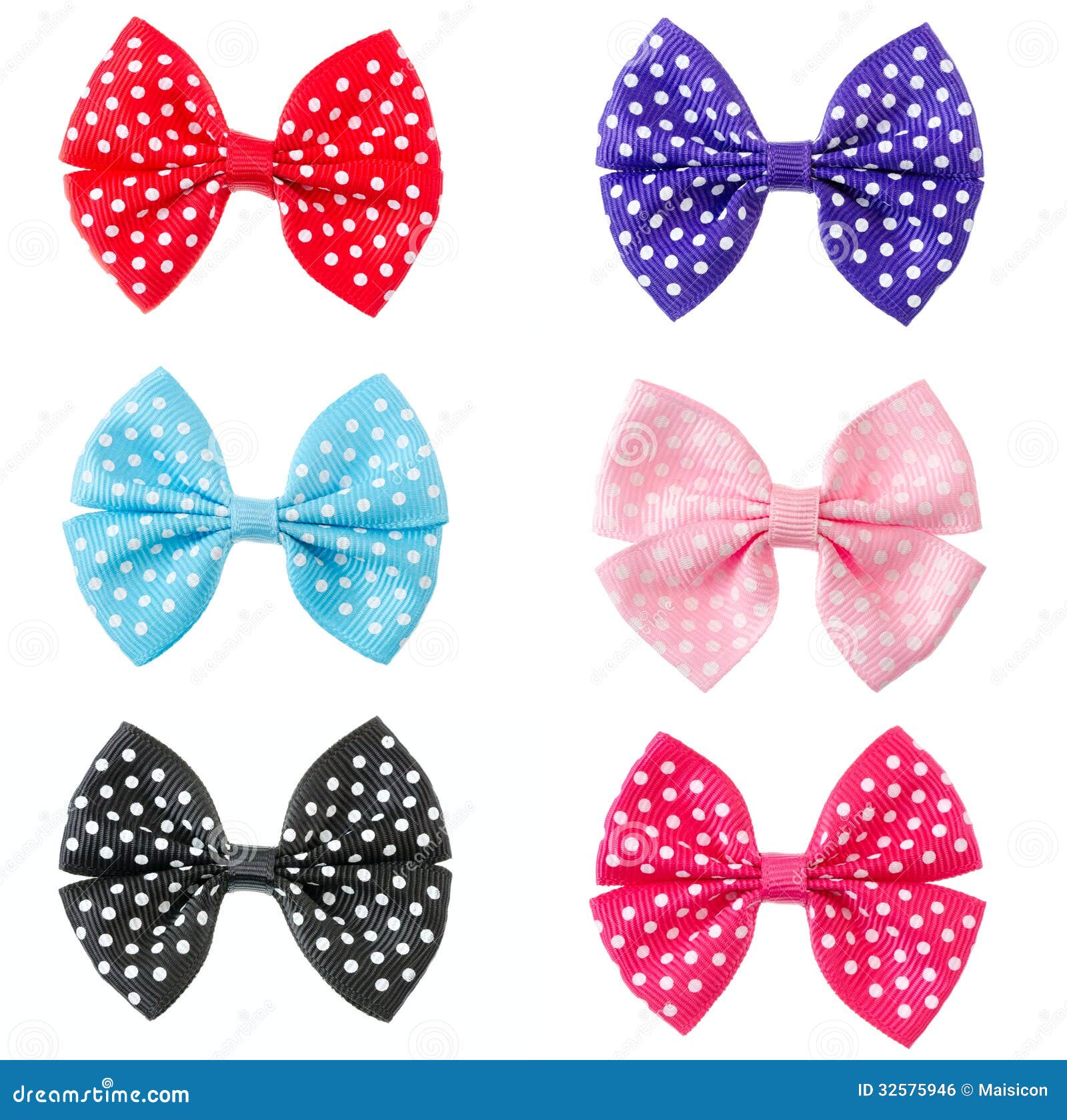 Collection Set of Colorful Ribbon Bows Stock Photo - Image of ...