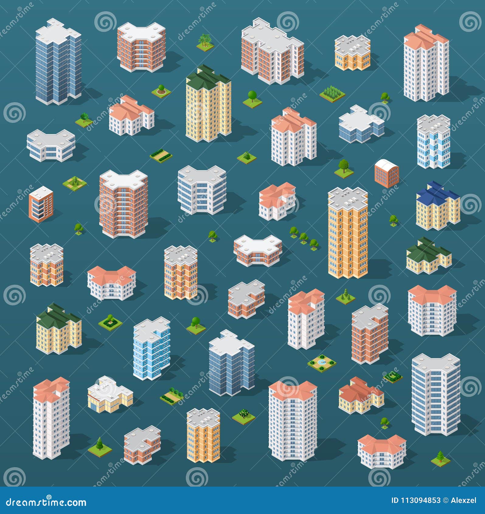 Collection set objects stock vector. Illustration of exterior - 113094853