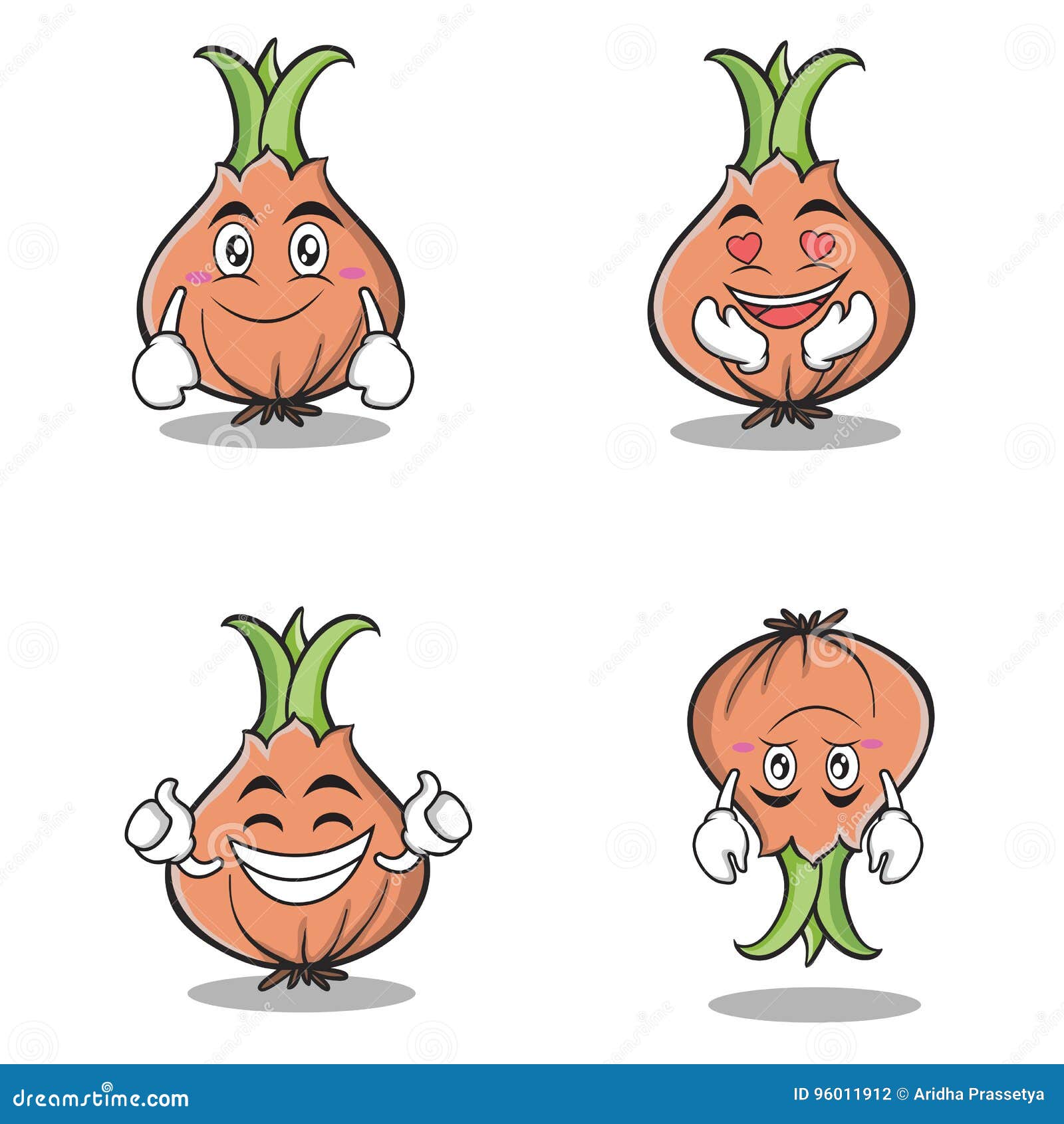 Collection Set Onion Character Cartoon Stock Vector - Illustration of ...