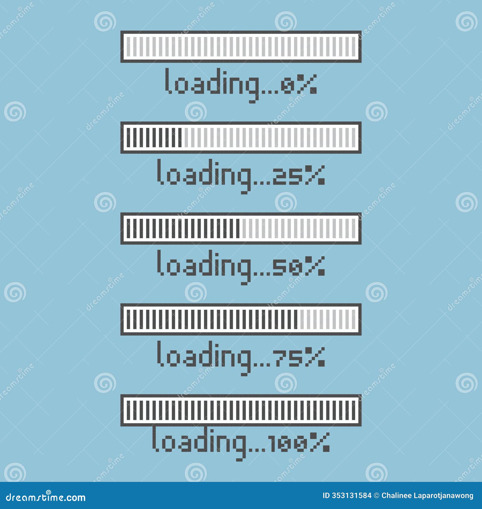 Pixel Loading Image For Game Assets Cartoon Vector | CartoonDealer.com ...