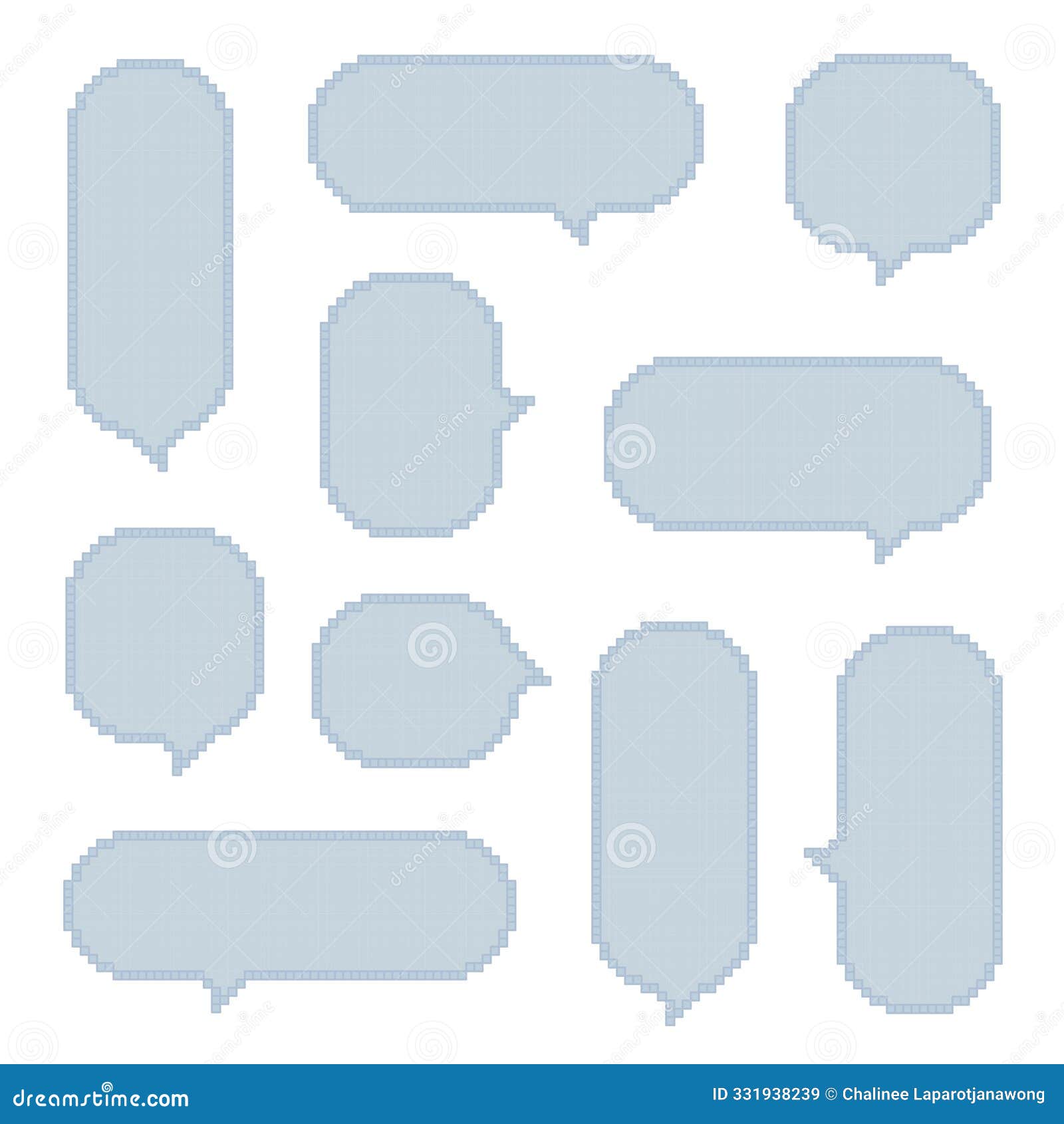 Pixel Speech Bubble Icon. Clipart Image Cartoon Vector | CartoonDealer ...