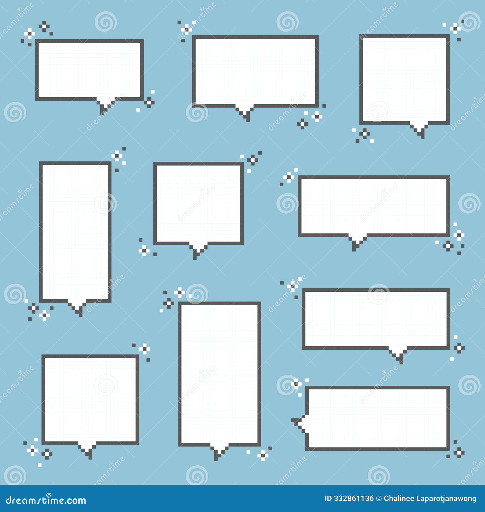 Pixel Speech Bubble Icon. Clipart Image Cartoon Vector | CartoonDealer ...