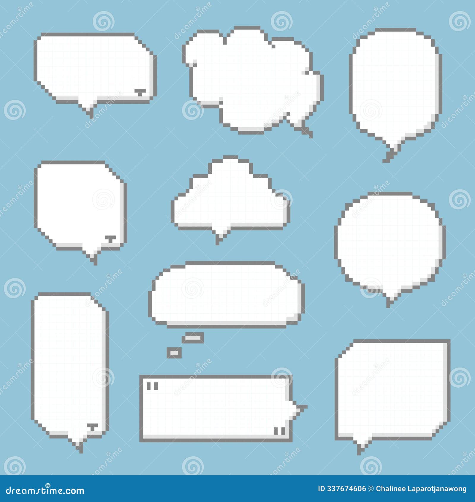 Pixel Speech Bubble Icon. Clipart Image Cartoon Vector | CartoonDealer ...