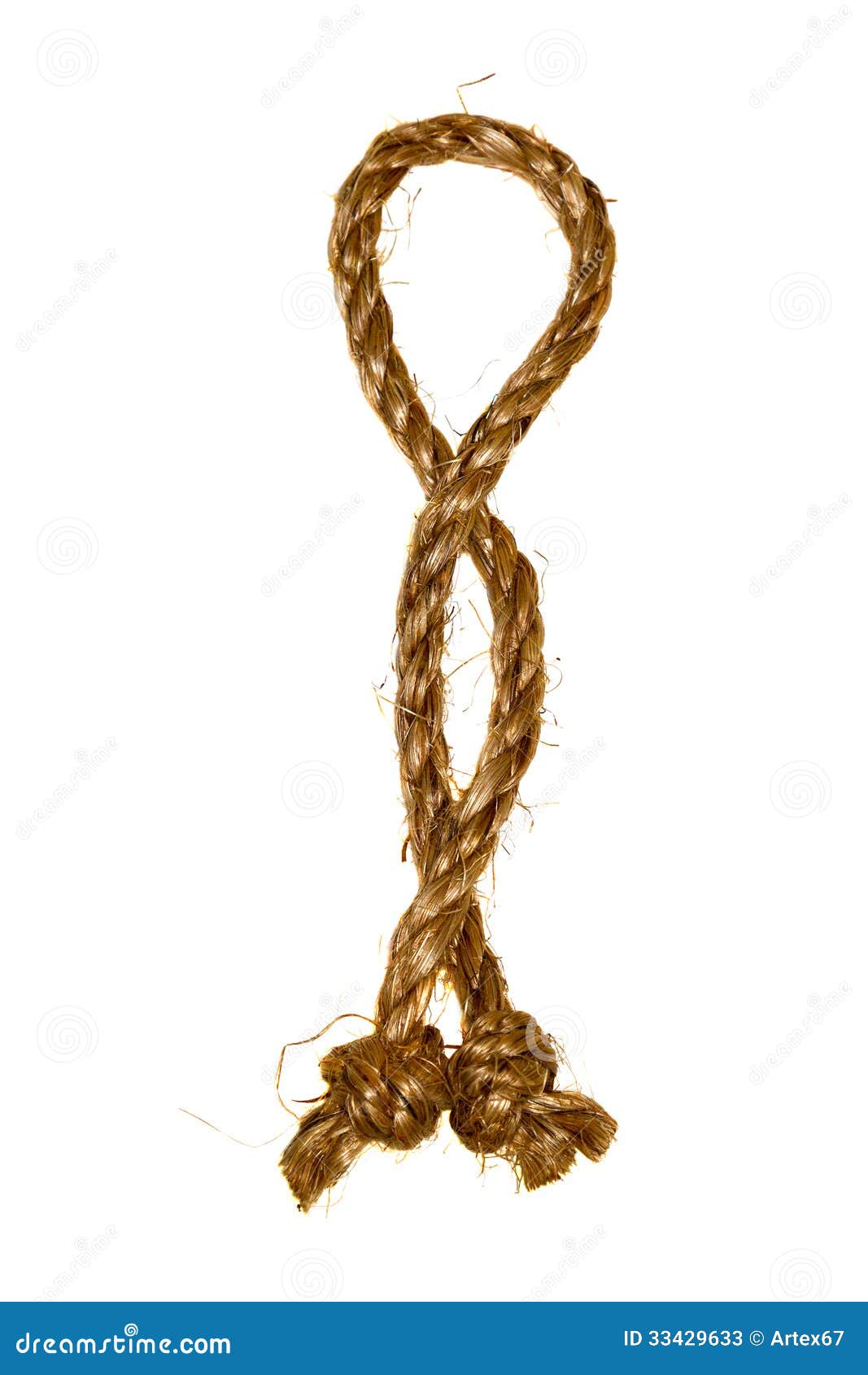 Collection Set of Ropes with Knot Isolated on White Background Stock ...