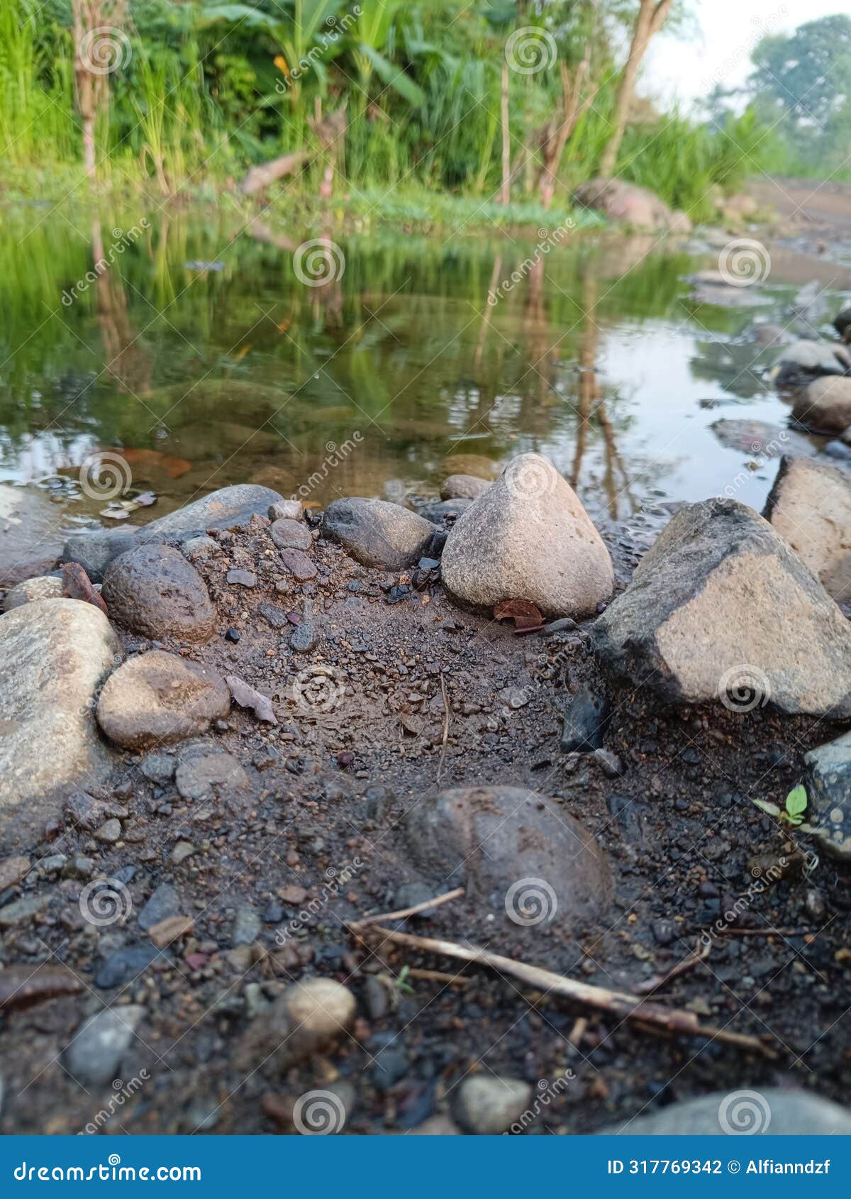 A Collection of Several Rocks on the River Bank Stock Photo - Image of ...