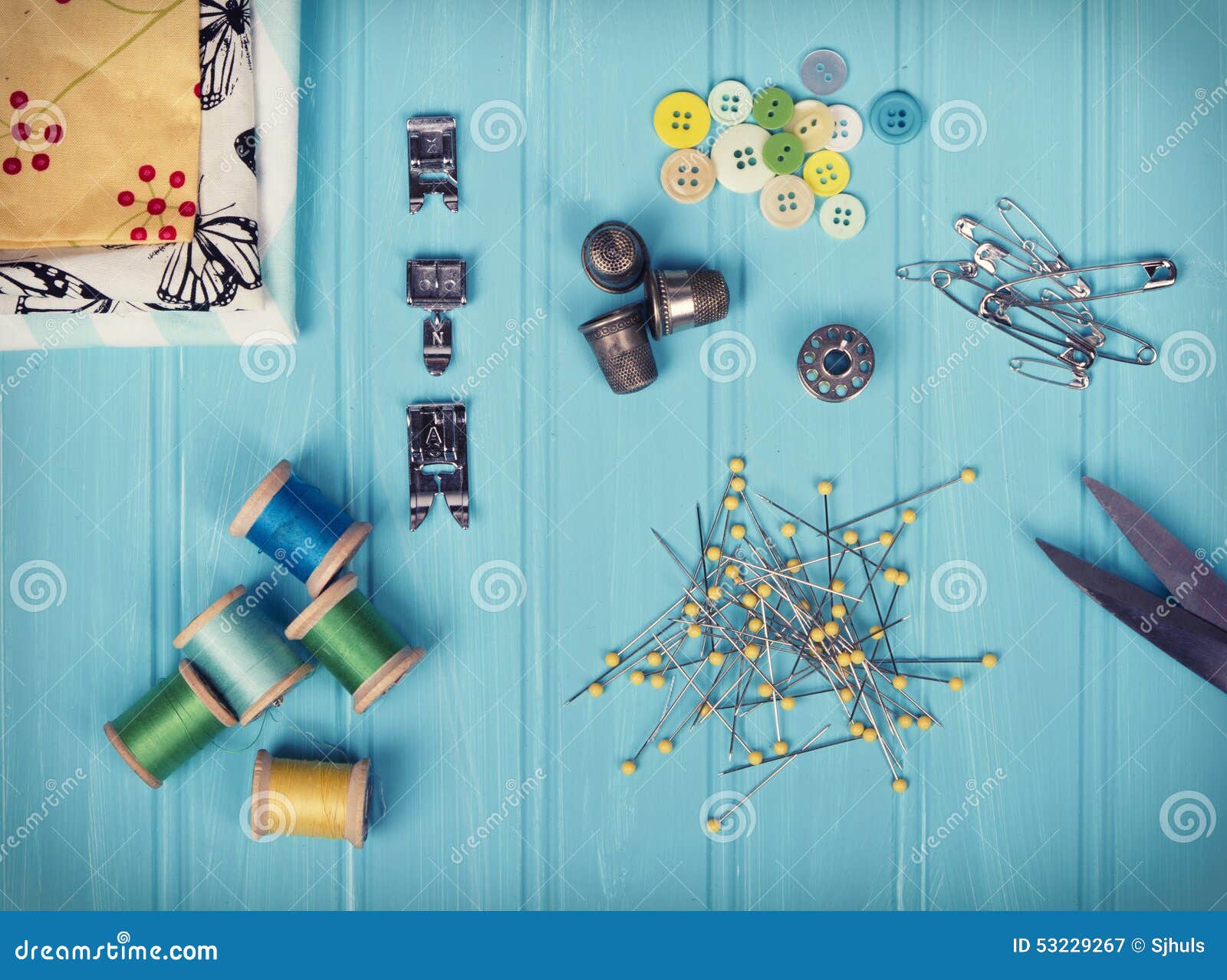 A Collection of Sewing Items Stock Image - Image of collection ...