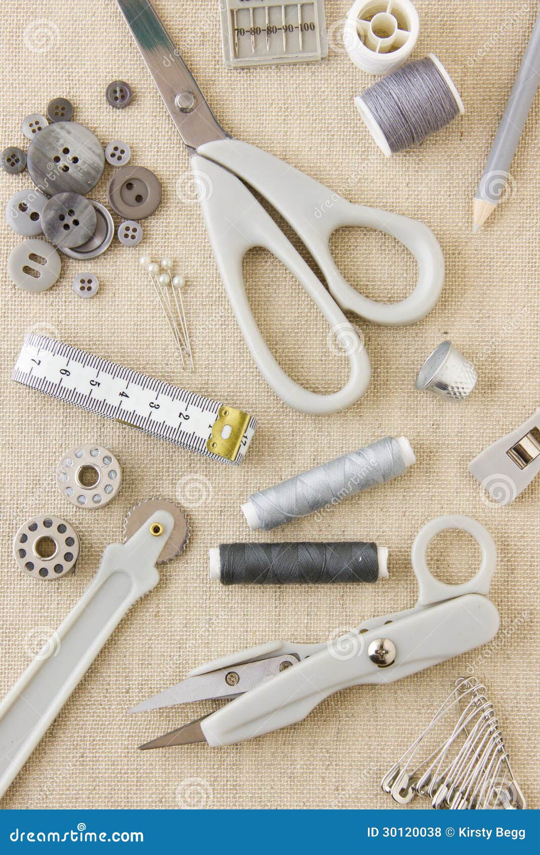 Needlecraft and Sewing Tools Stock Photo - Image of needle, copy: 30120038