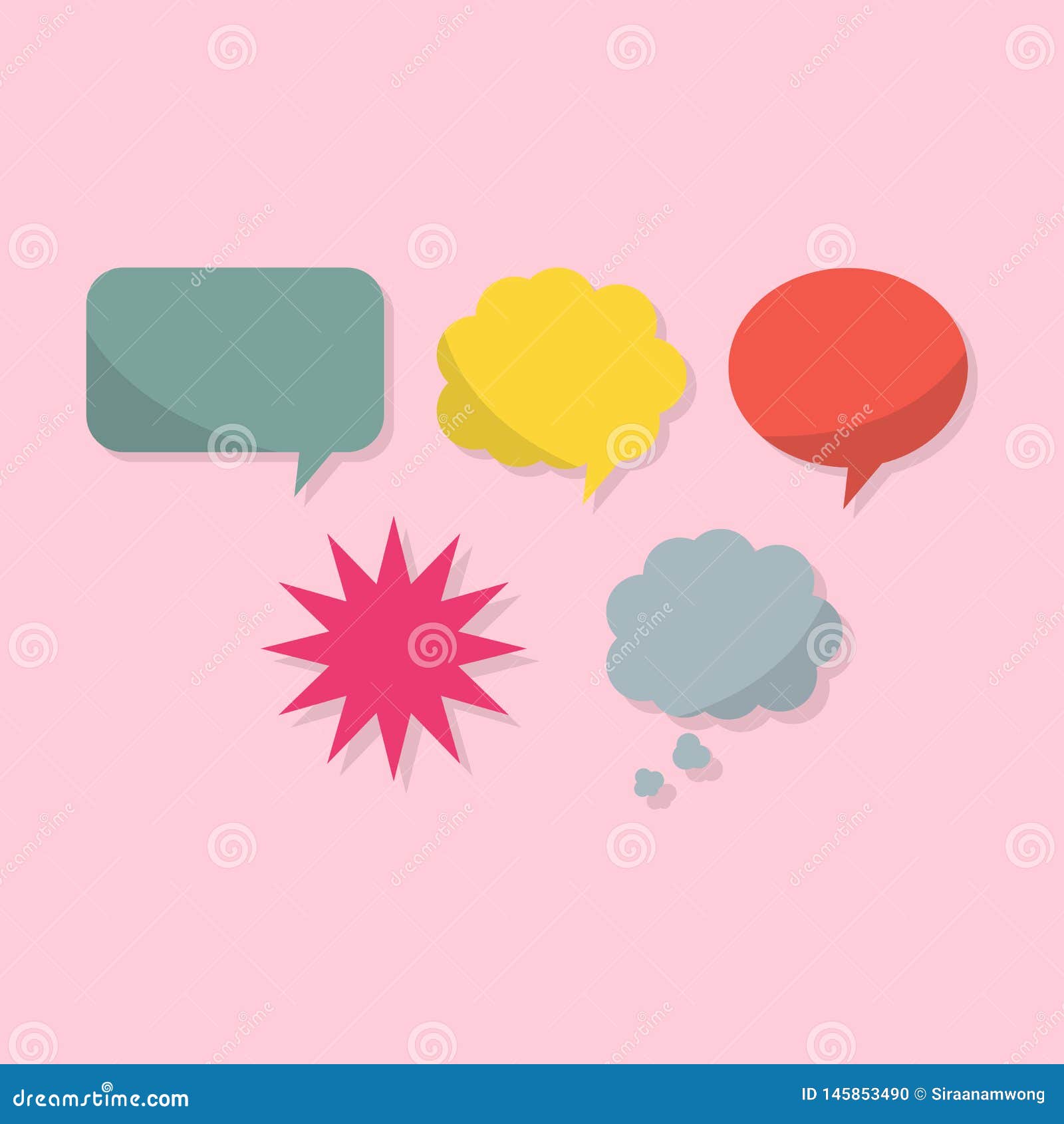 Collection of Shapes and Bubbles Stock Vector - Illustration of ...
