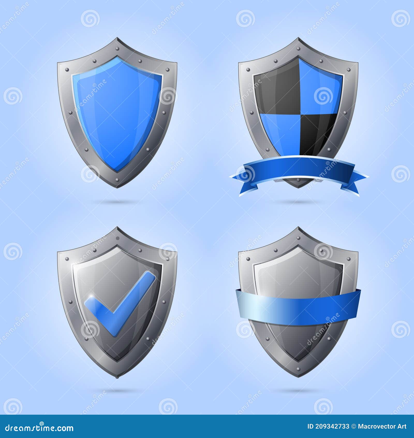 Collection of Shield Emblems Stock Vector - Illustration of symbol ...