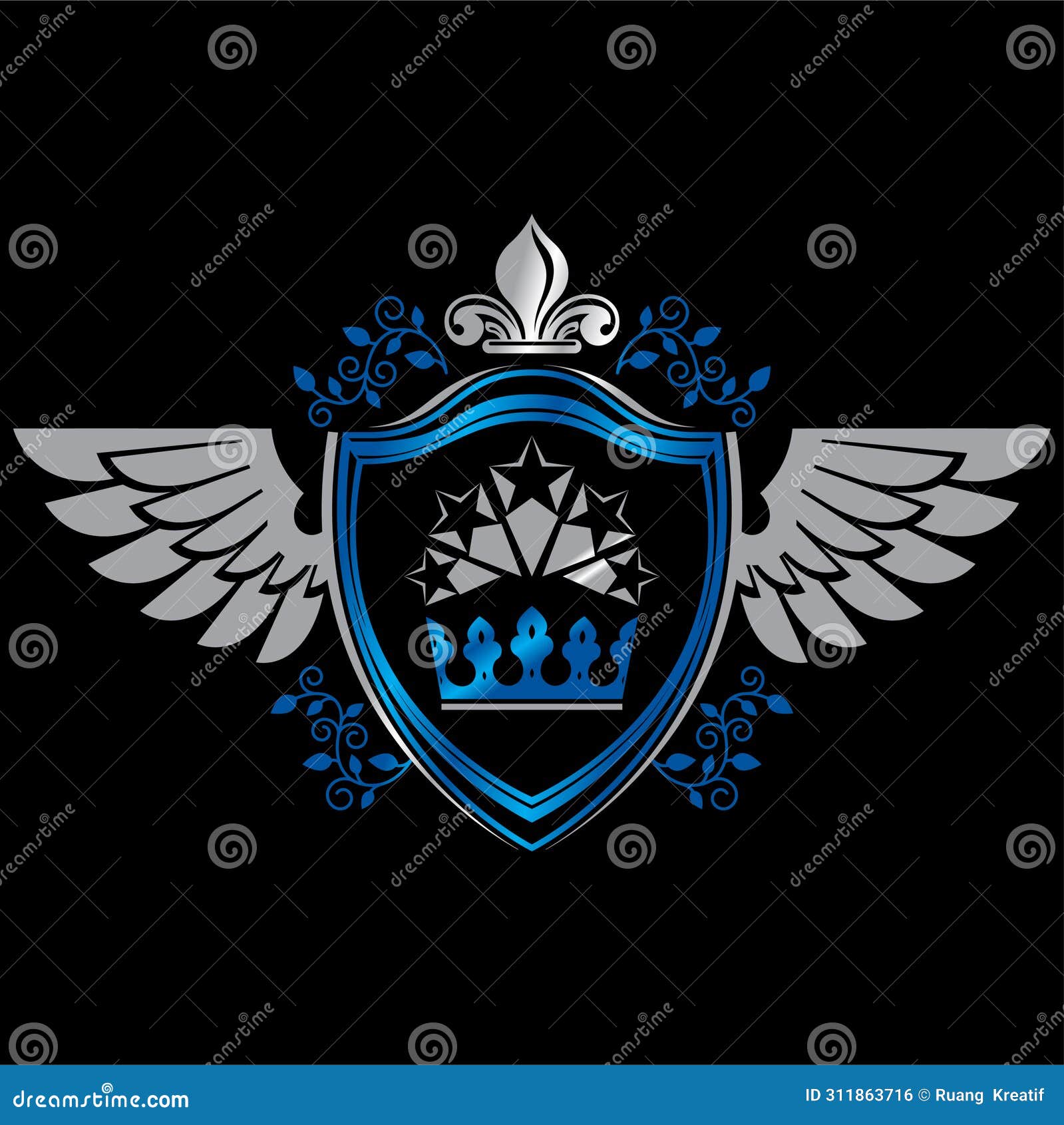 Shield Design Vector for Logo Emblem Stock Vector - Illustration of ...