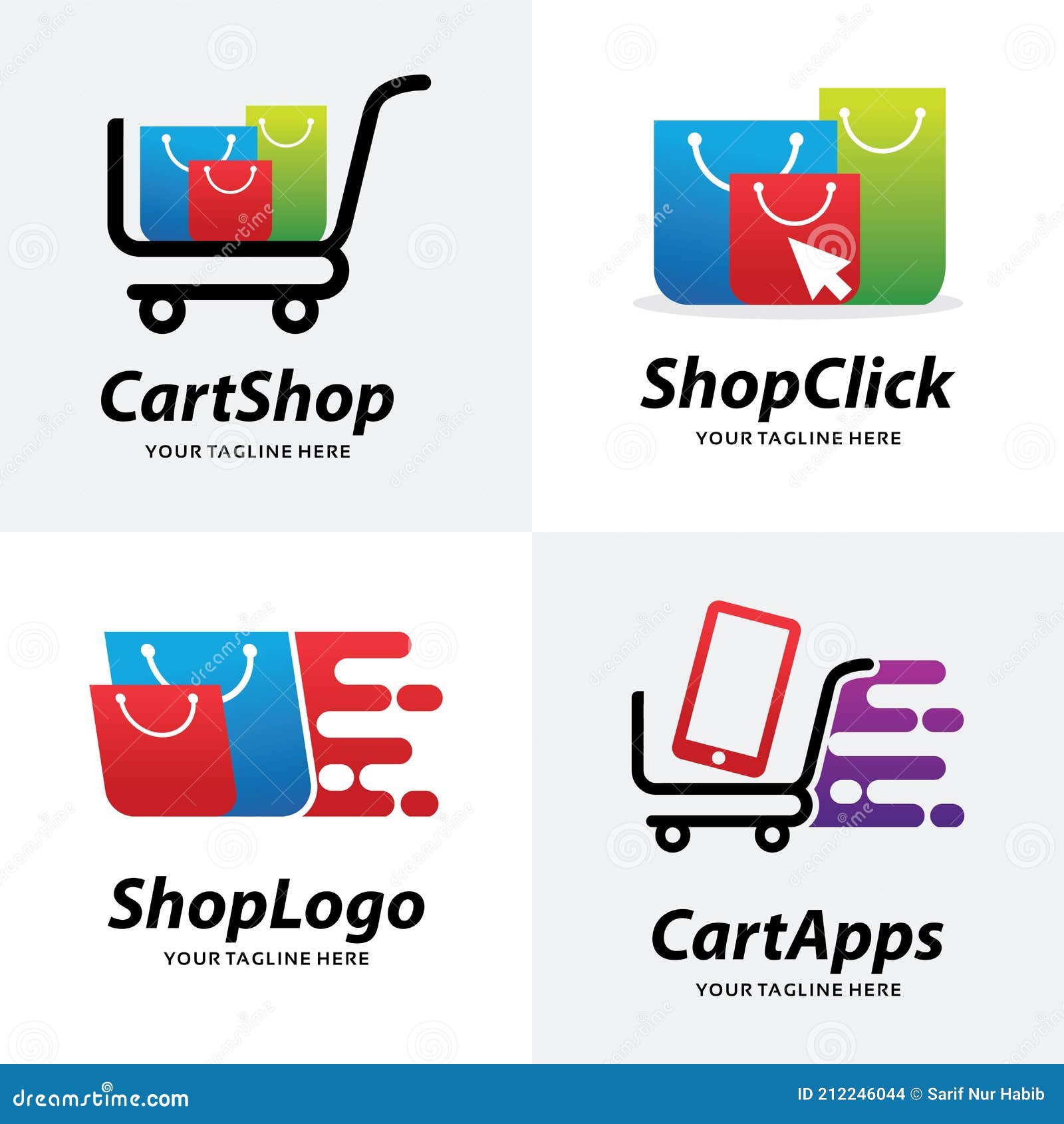 Collection of Shop Logo Template Design Template Stock Vector ...