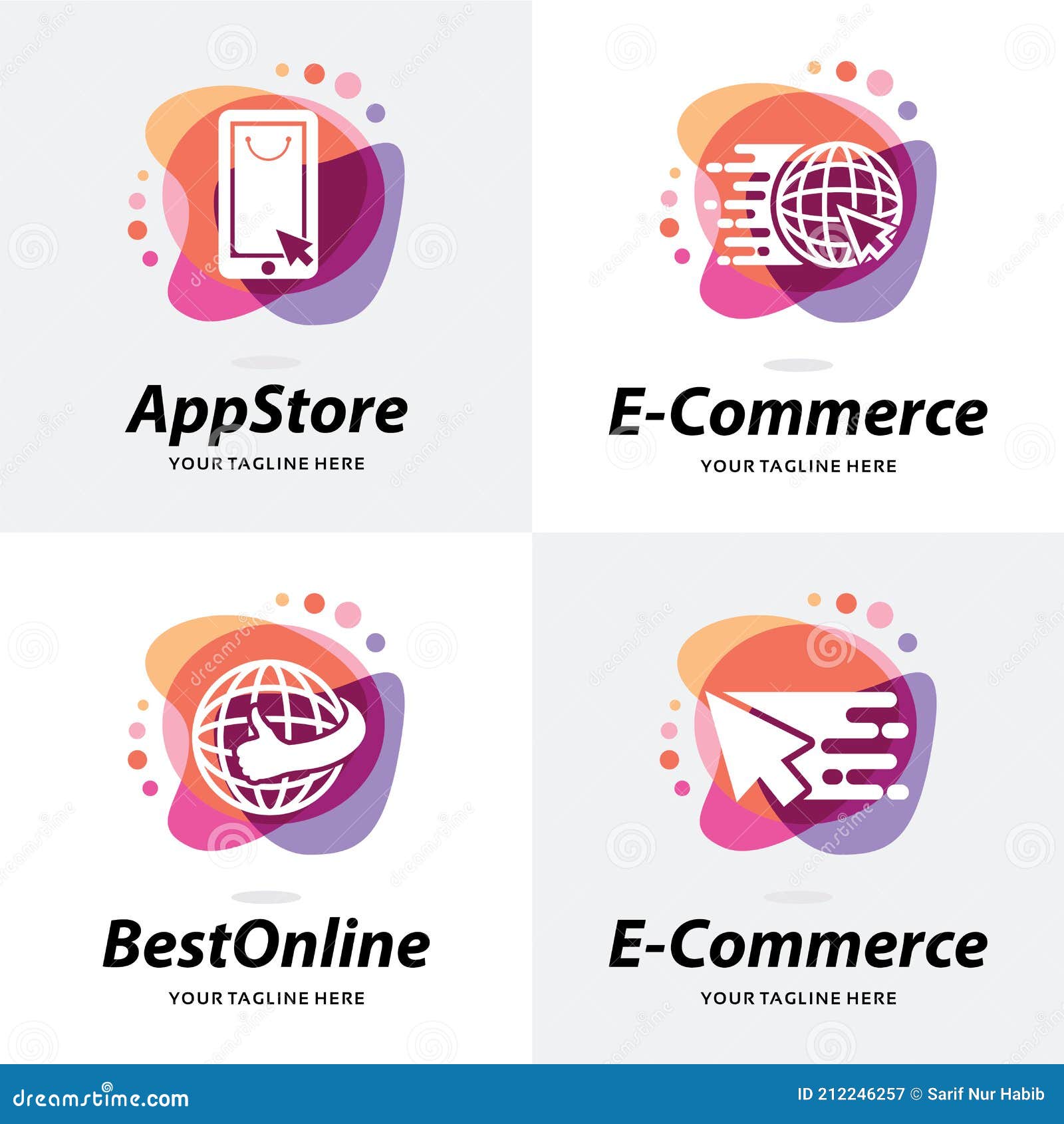 Collection of Shop Logo Template Design Template Stock Vector ...