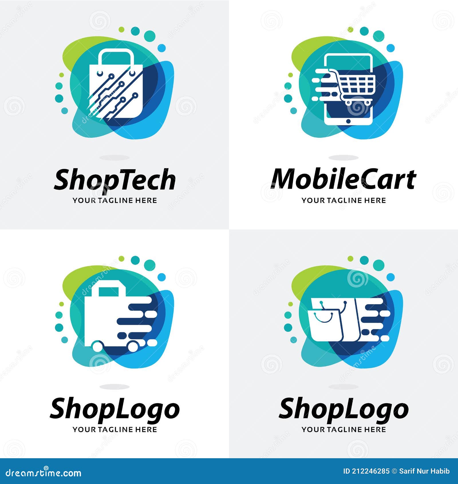 Collection of Shop Logo Template Design Template Stock Vector ...