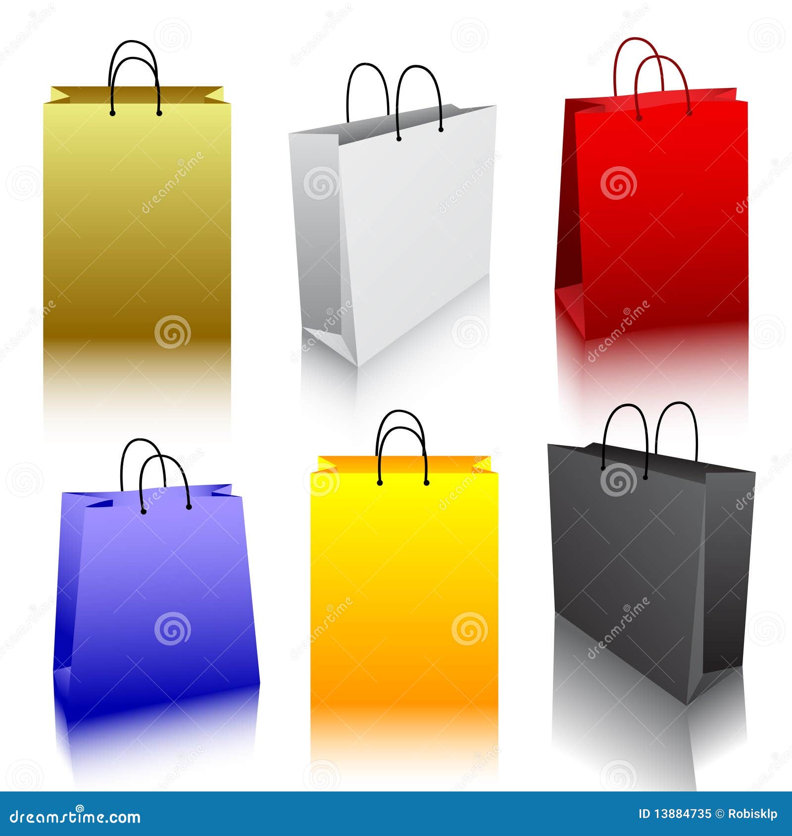 Collection of Shopping Bags Stock Vector - Illustration of gift, shop ...