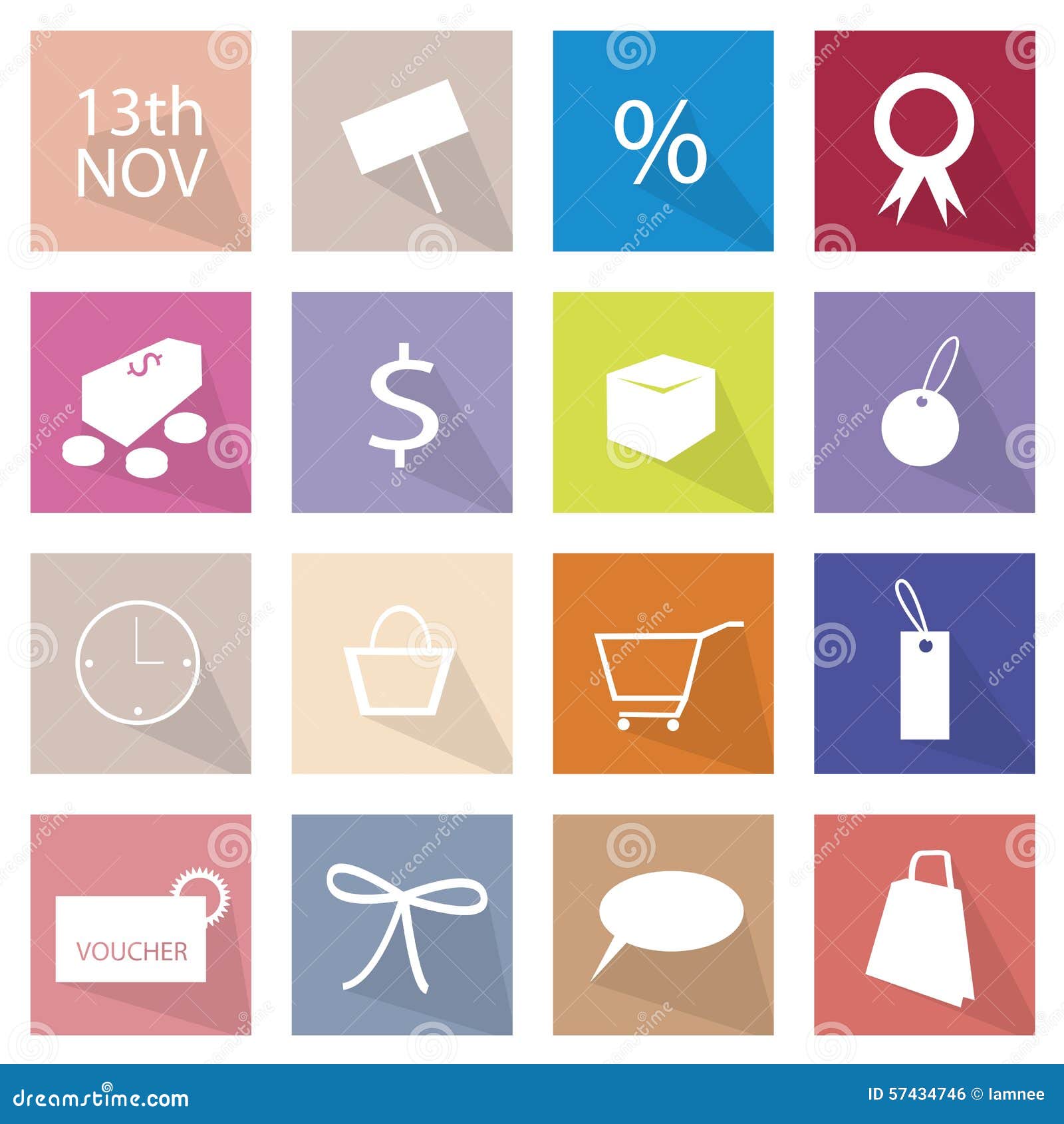 Collection of 16 Shopping Item Icons Banner Stock Vector - Illustration ...
