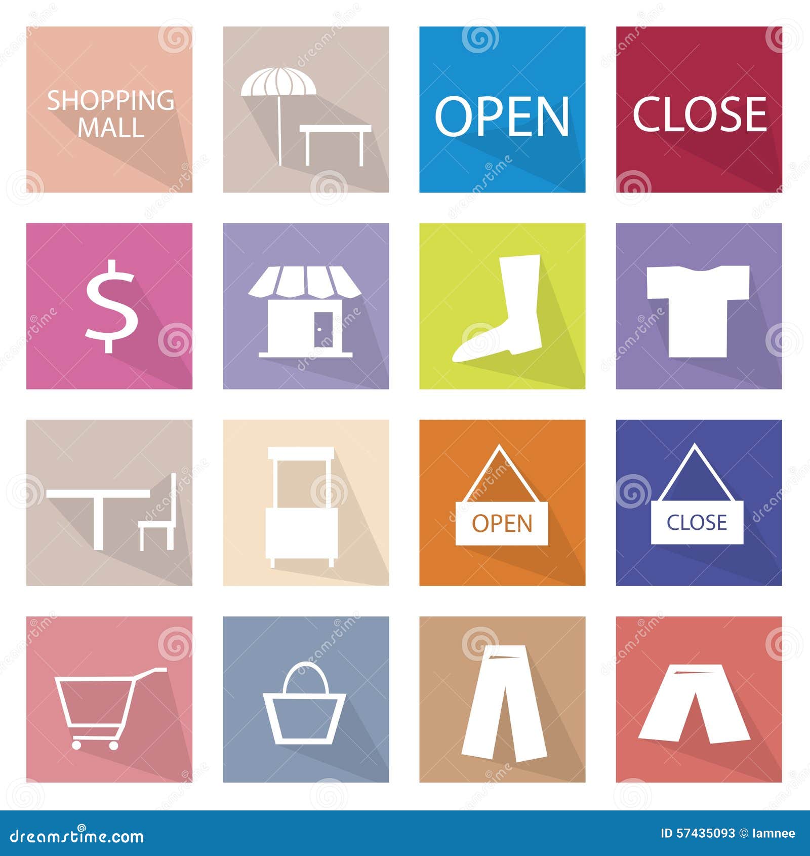 Collection of 16 Shopping Item Icons Banner Stock Vector - Illustration ...