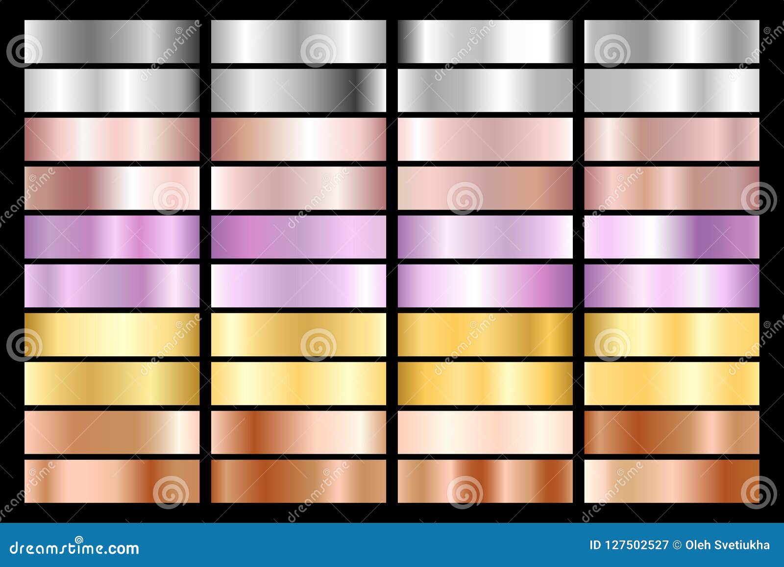 Bronze Metallic Texture. Shiny Polished Metal Surface - Vector ...