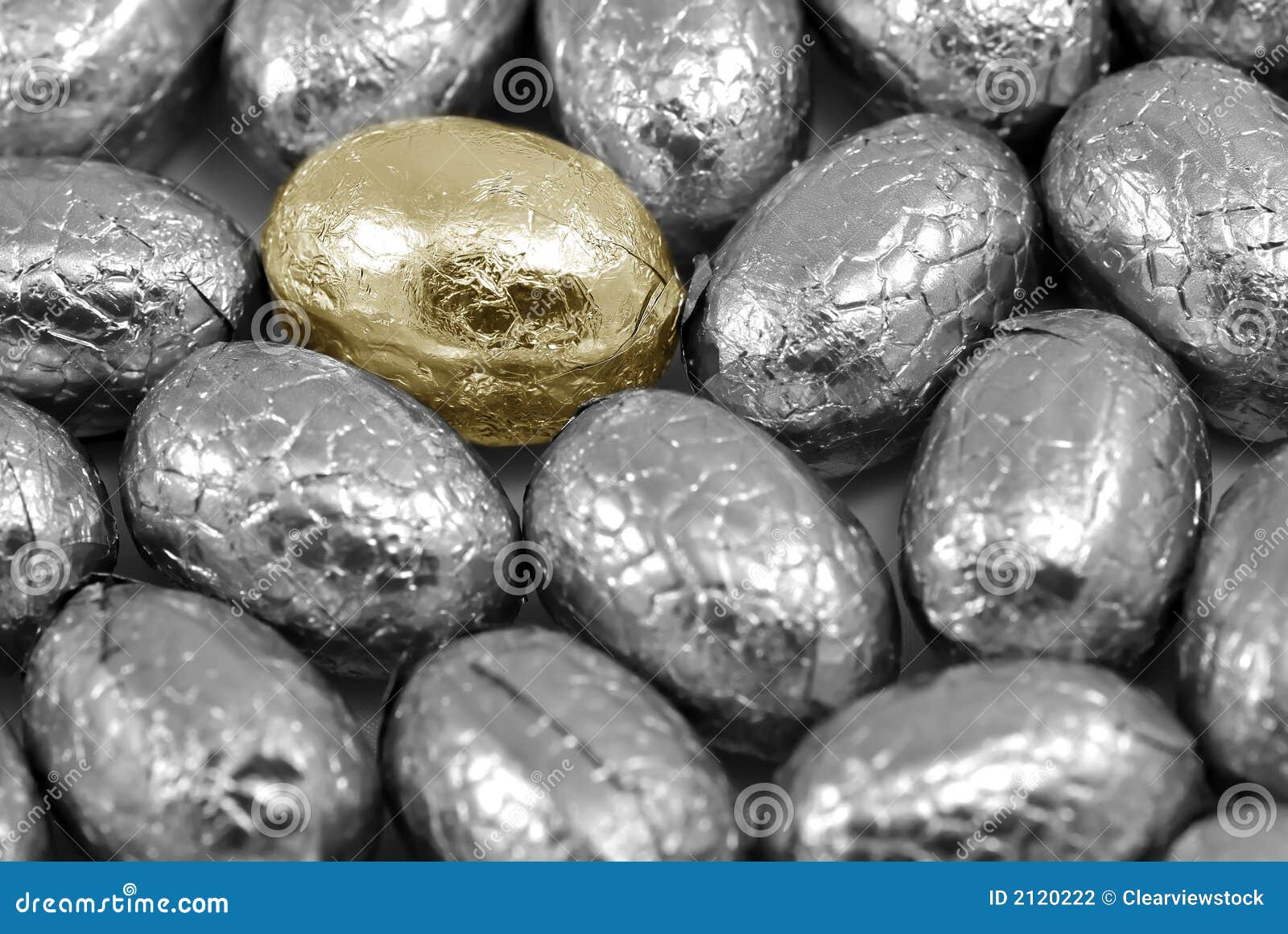 Collection of Silver Easter Eg Stock Photo - Image of crowd, foil: 2120222